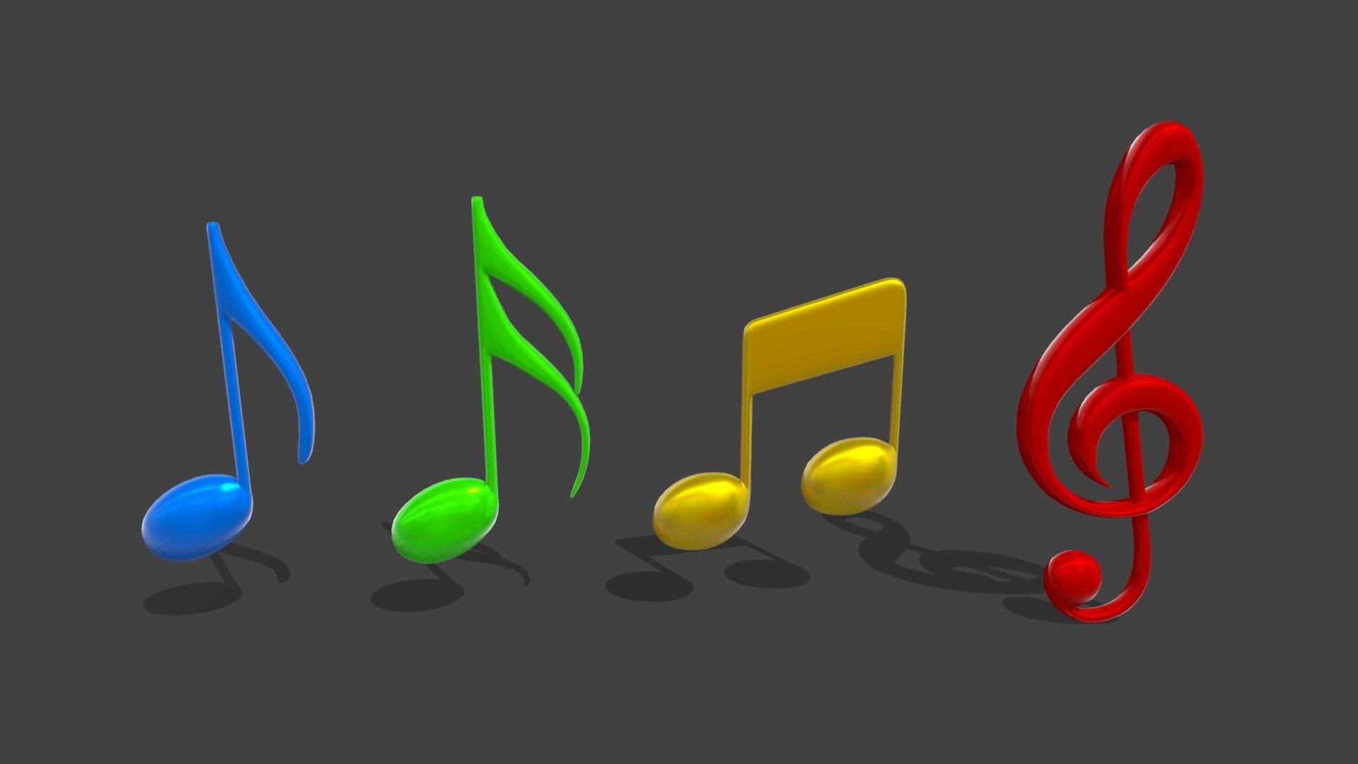 music symbols - Buy Royalty Free 3D model by ostrich (@gohean33 ...