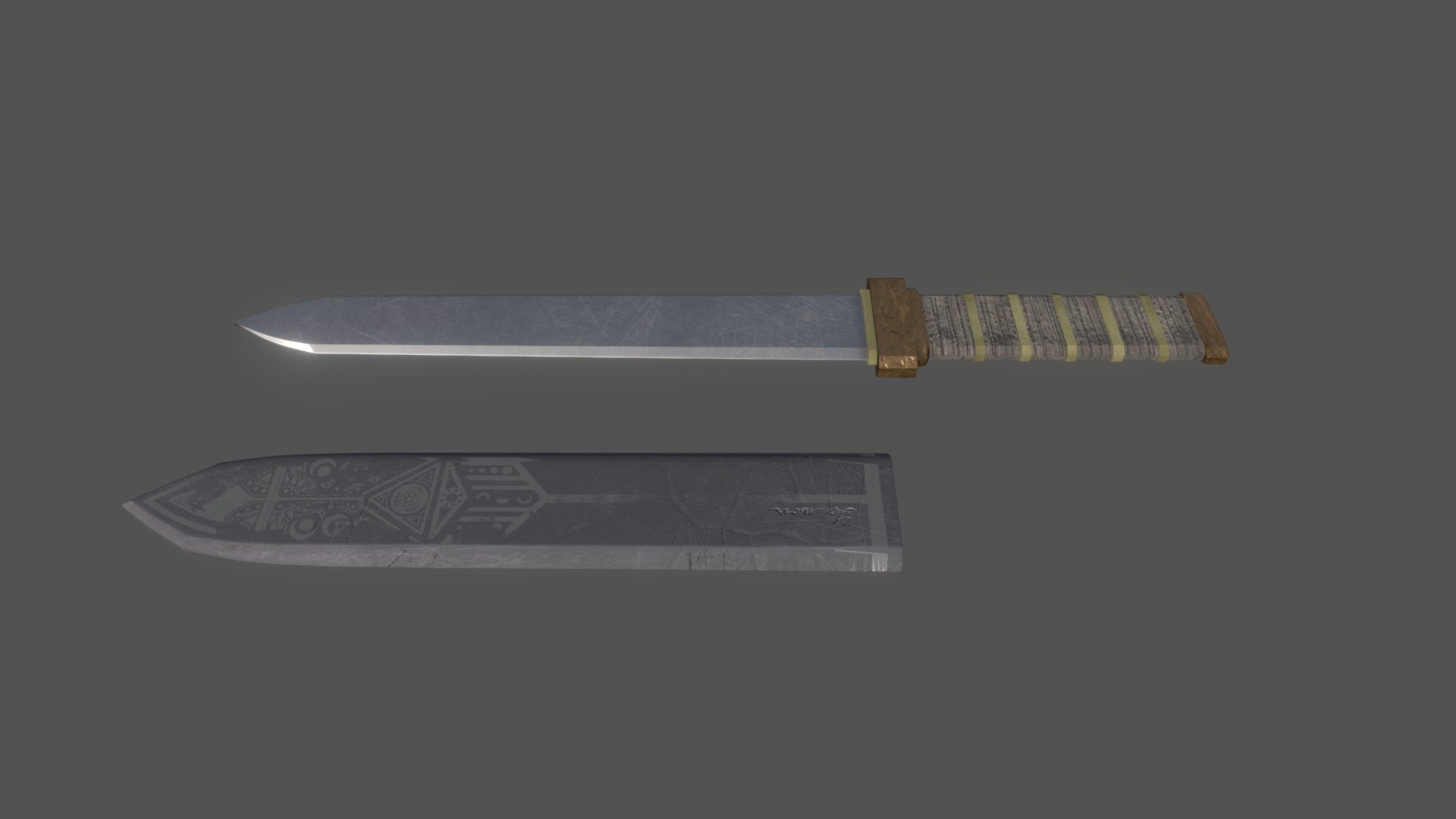 3D Dagger - 3D model by Anh Nguyen (@anhnguyen.301096) [0230bb1 ...