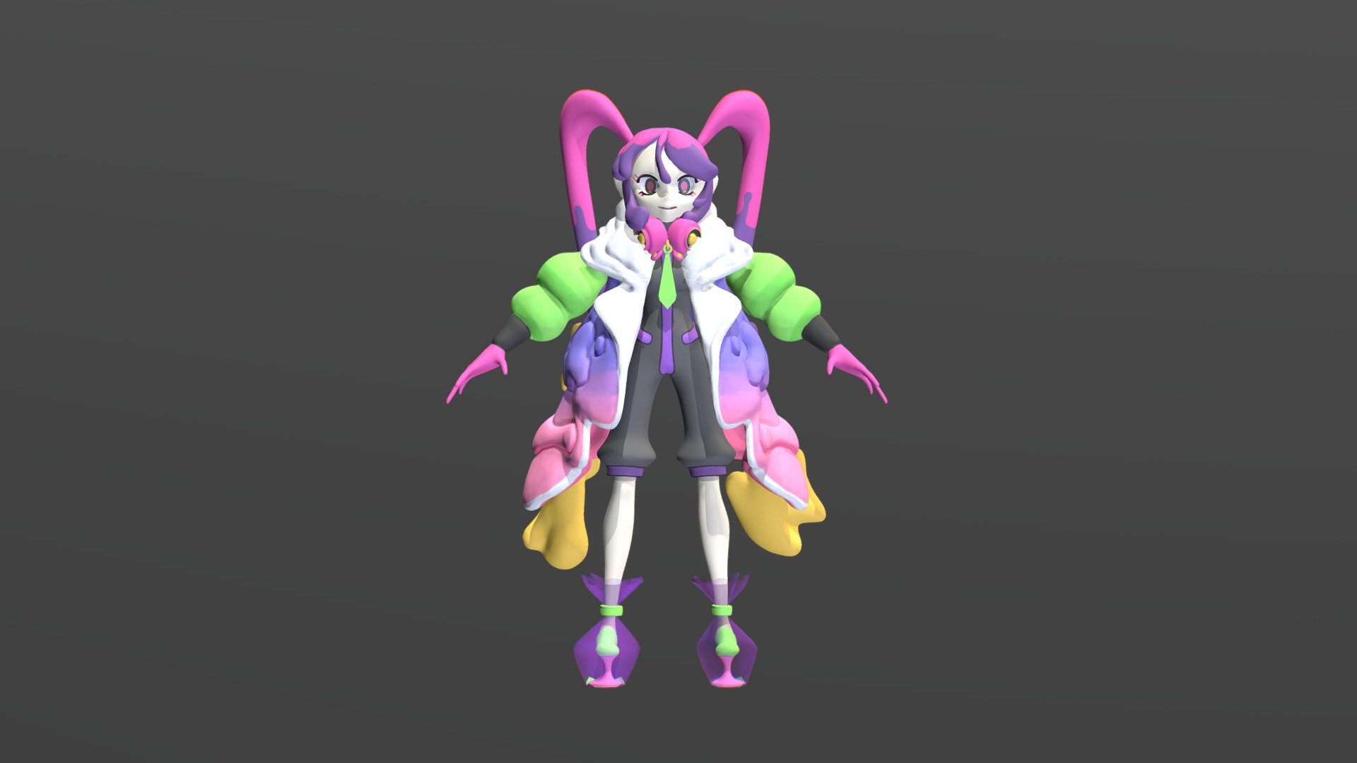 Poison Type Pokémon Trainer Hatsune Miku - 3D model by Staci_Bal_3D ...