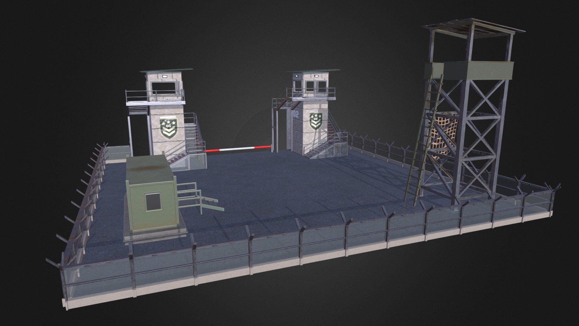 Military Base - Buy Royalty Free 3D model by Blackoutgfx [0234e30 ...