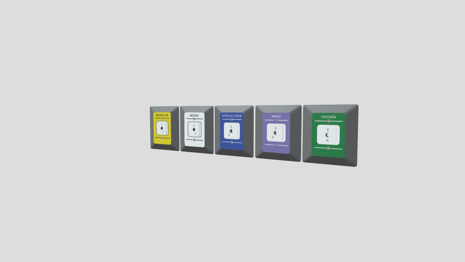Medical Gas Outlets - 3D model by slauer12 [023d743] - Sketchfab