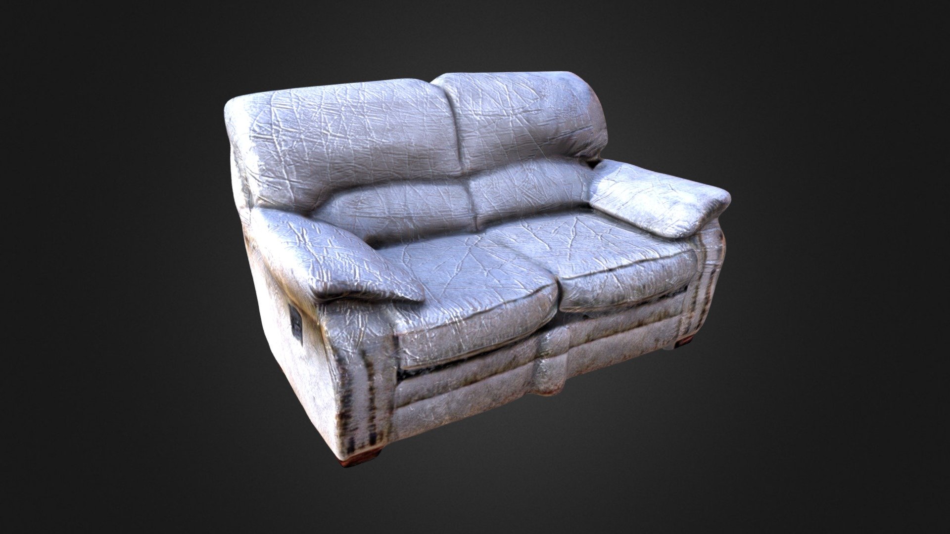 2 seater leather sofa - Download Free 3D model by vicente betoret ...