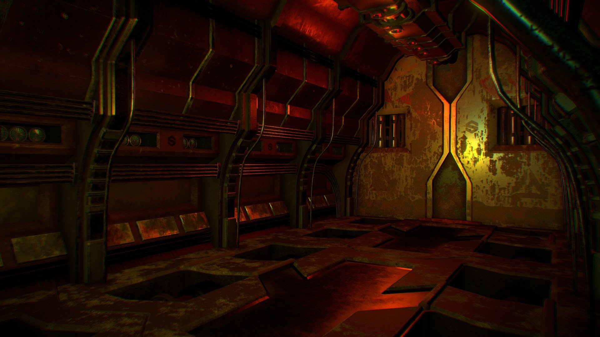 Rusted Scifi Hallway - Download Free 3D model by DMC_RELAX ...