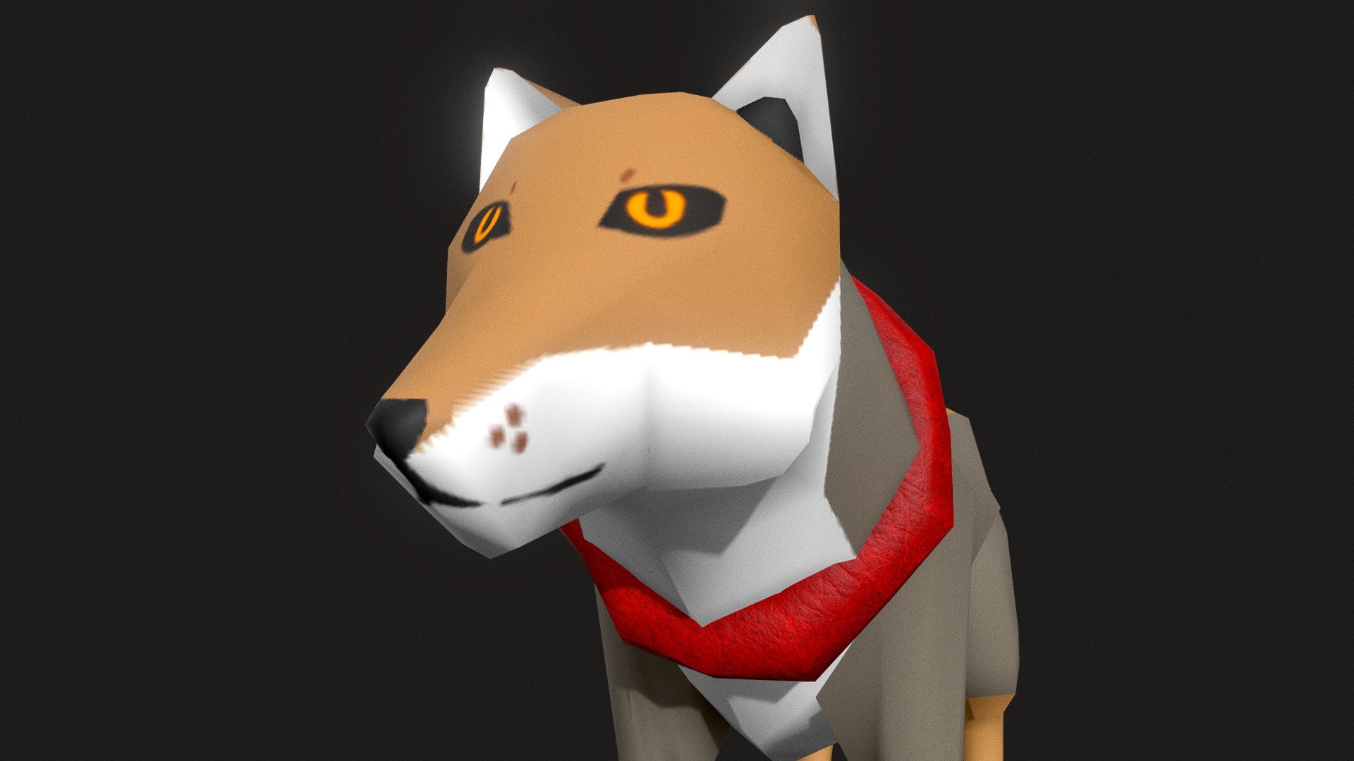 Low-poly Tibetan Fox - 3D model by Edward van den Broek (@lukasrowan ...