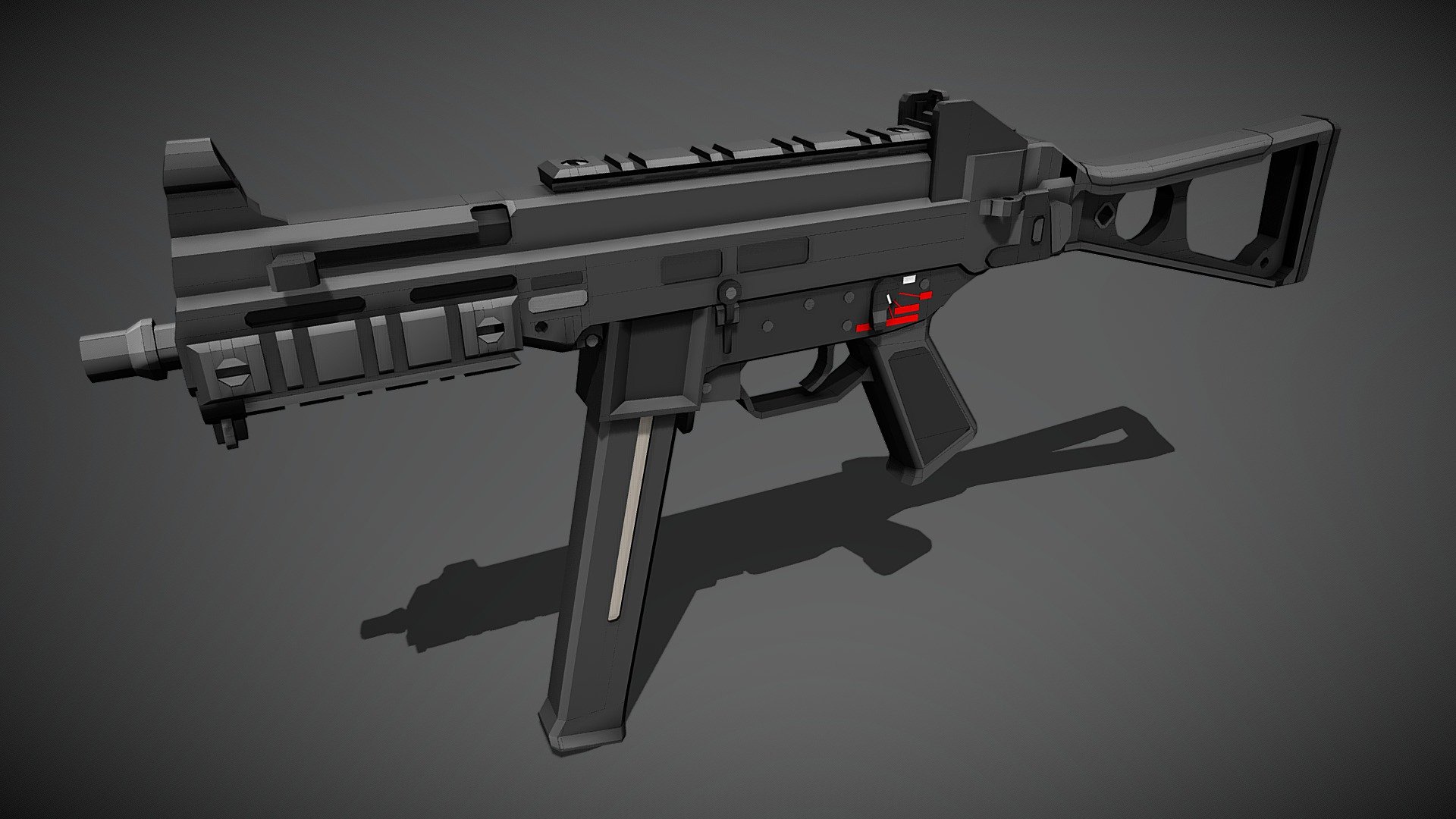 Low-poly UMP45 - 3D model by soret15 [0242bfa] - Sketchfab