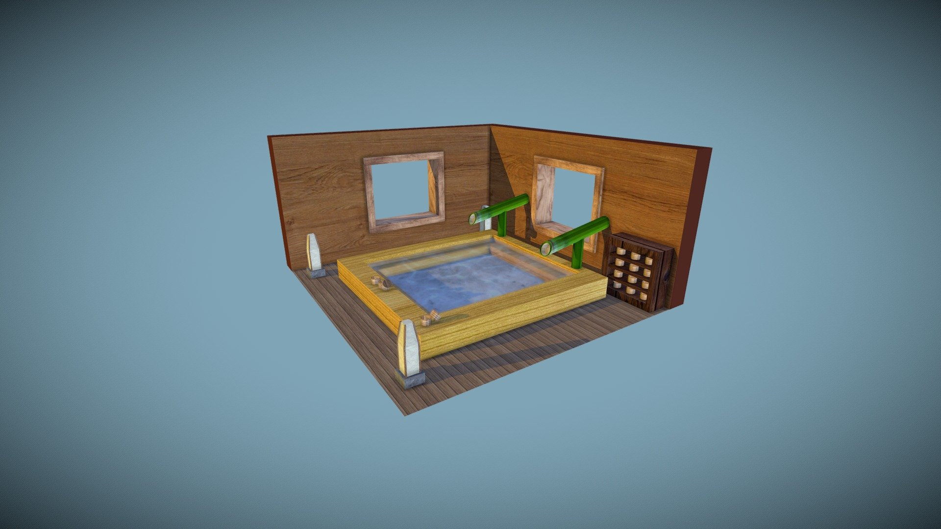 Japanese Onsen - 3D model by ryangbw [024470d] - Sketchfab