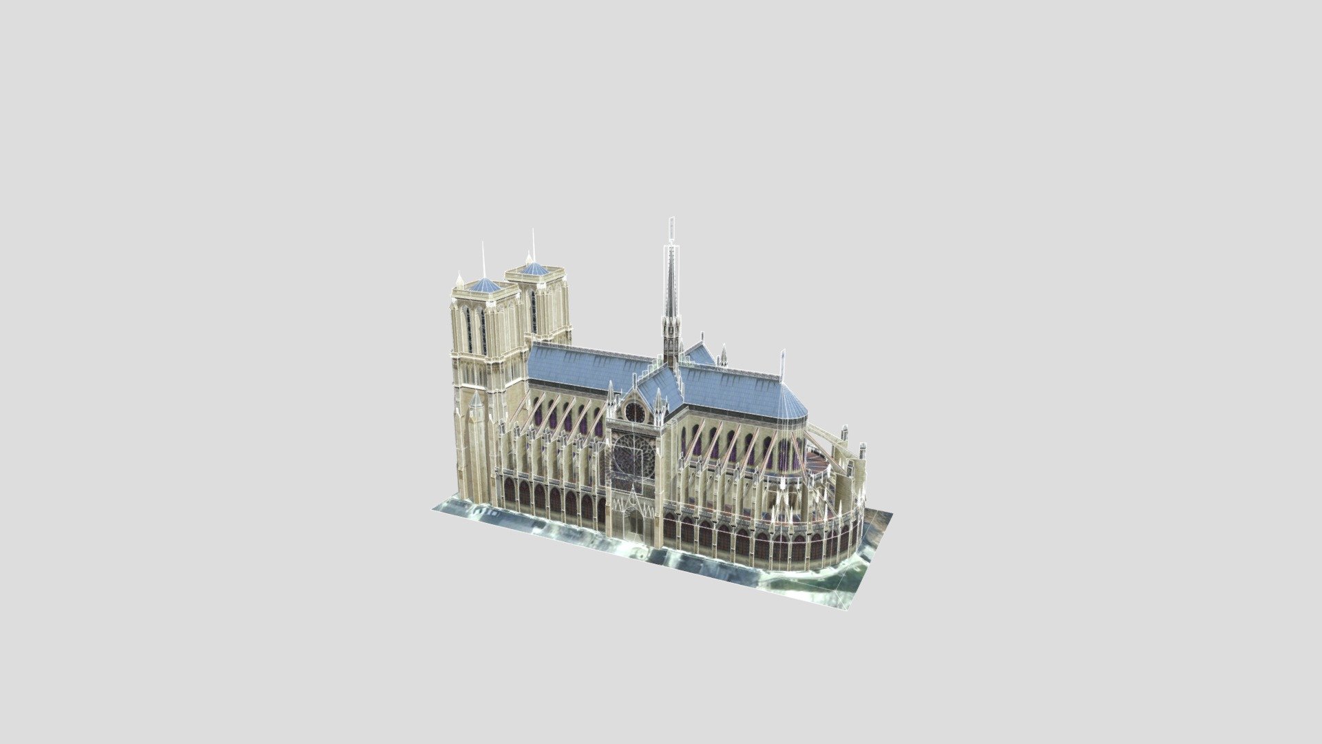 Notre Dame of Paris - Download Free 3D model by silviaas [0248f9b ...
