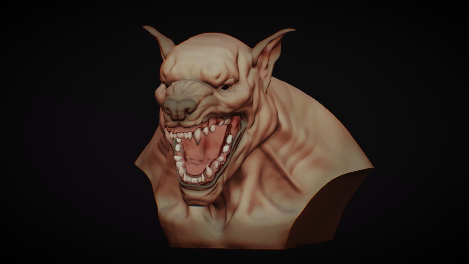 Werewolf Sketch for Halloween - 3D model by Doug Silva Art ...