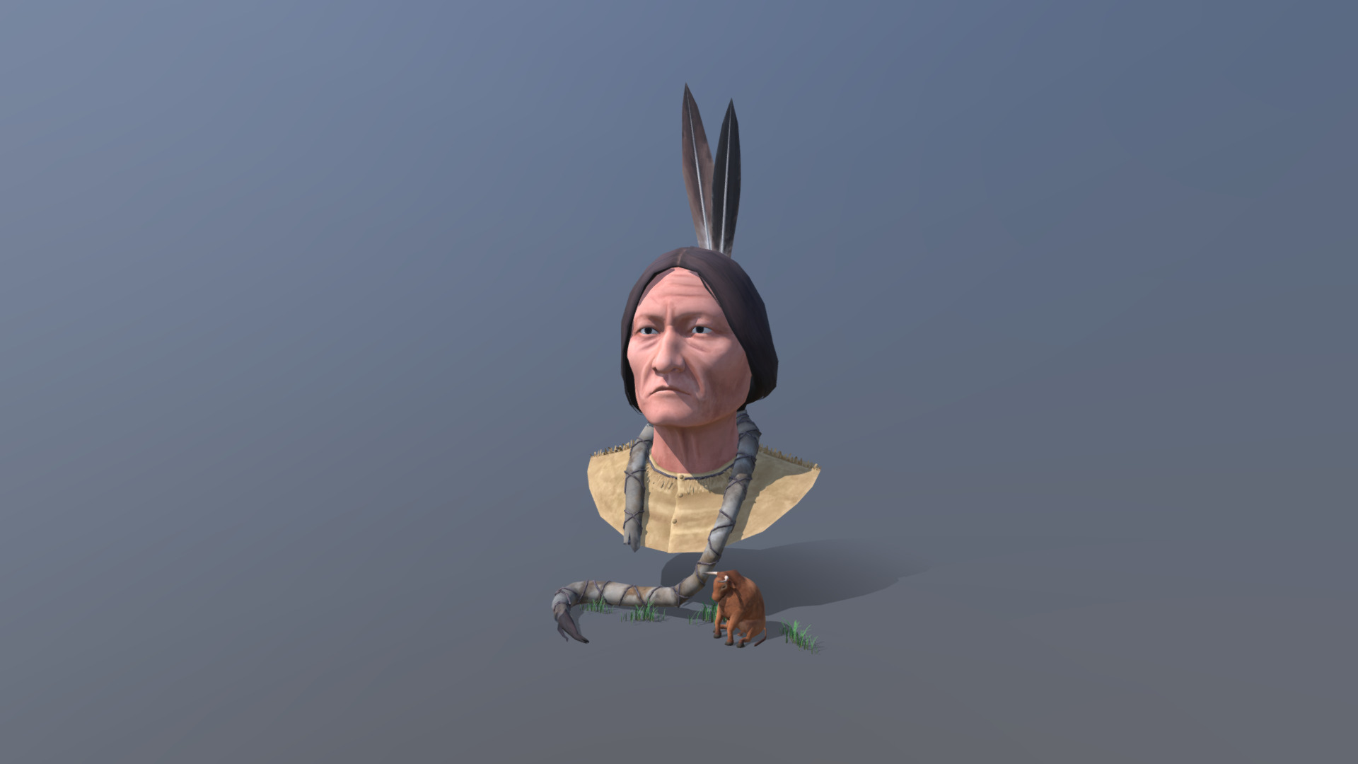 Sitting Bull // Toro Sentado - 3D model by Edu (@Edu_ardo) [02514e2 ...