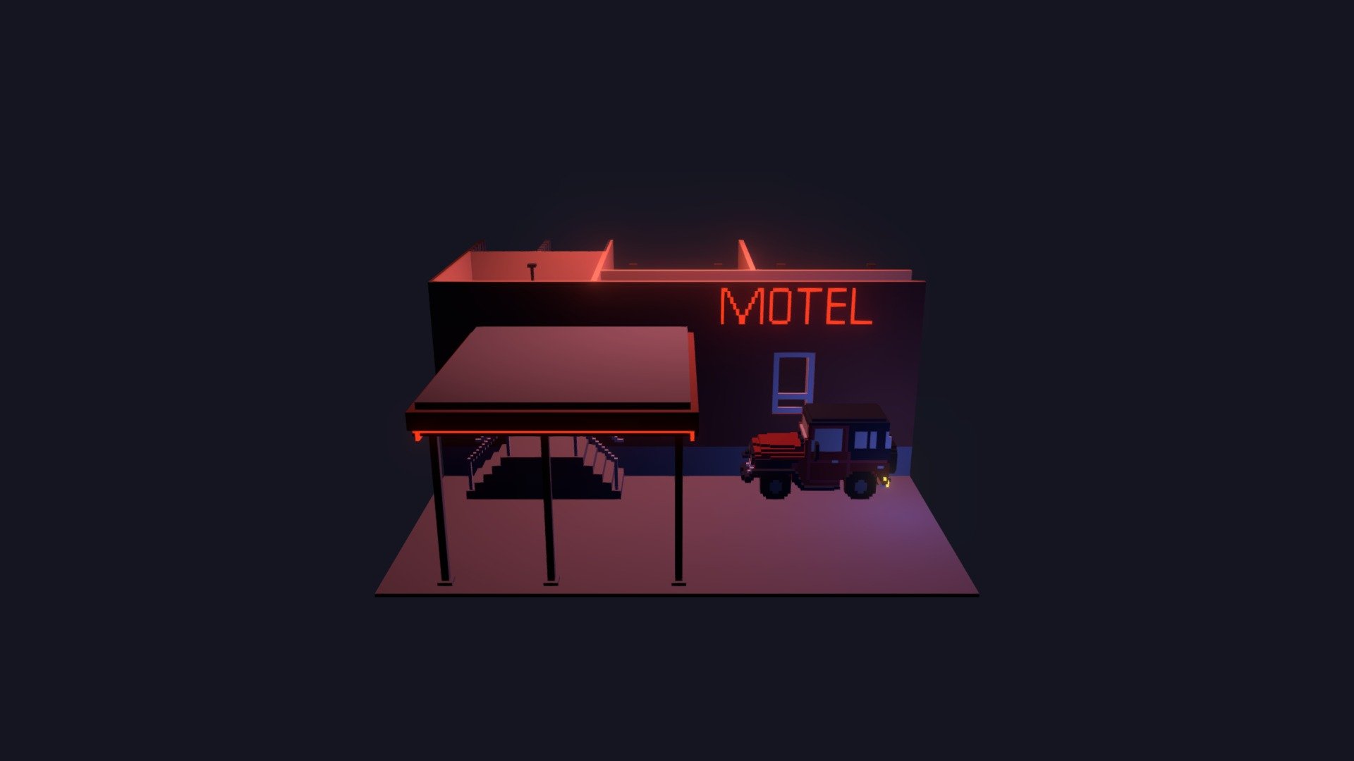 Motel - Download Free 3D model by polinaWawa [0253743] - Sketchfab