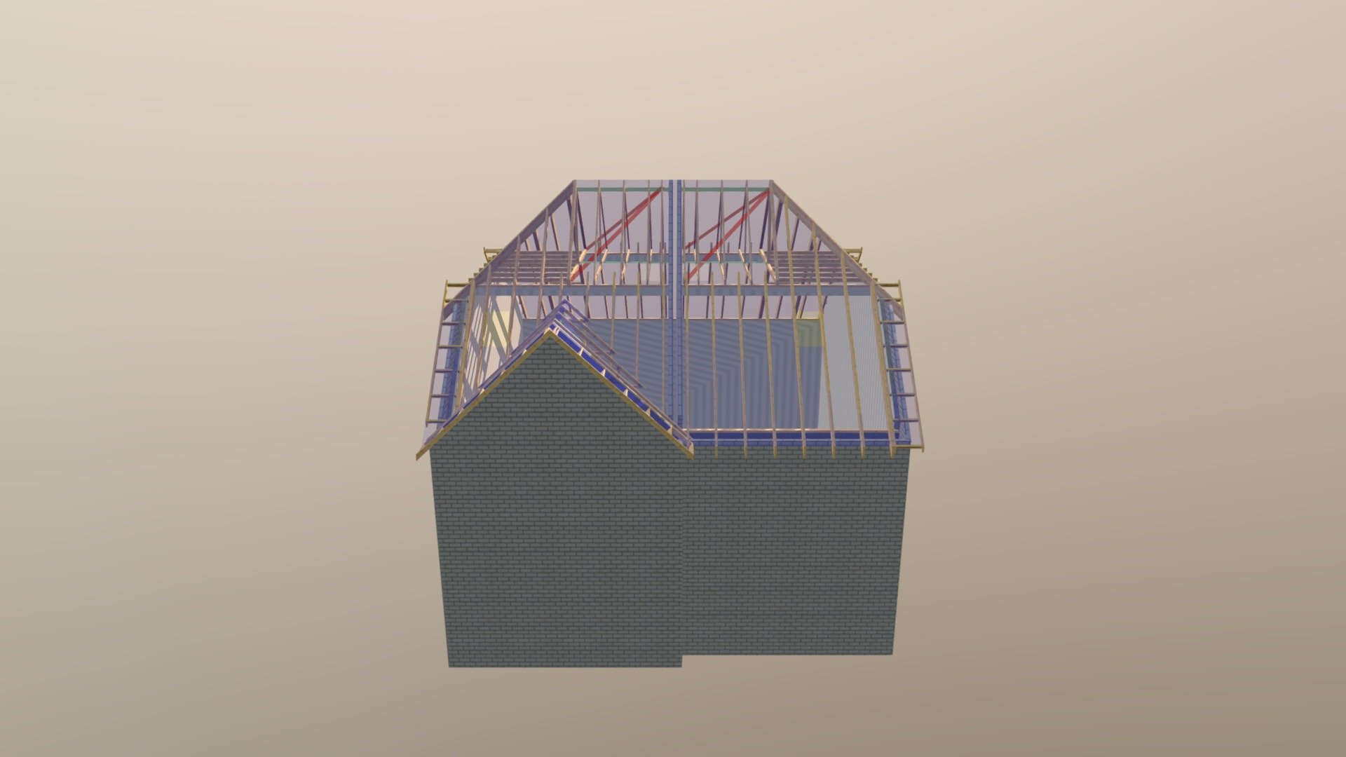 P11400D, Roof Truss Layout - 3D model by Martin Hallam. Harmony Timber ...