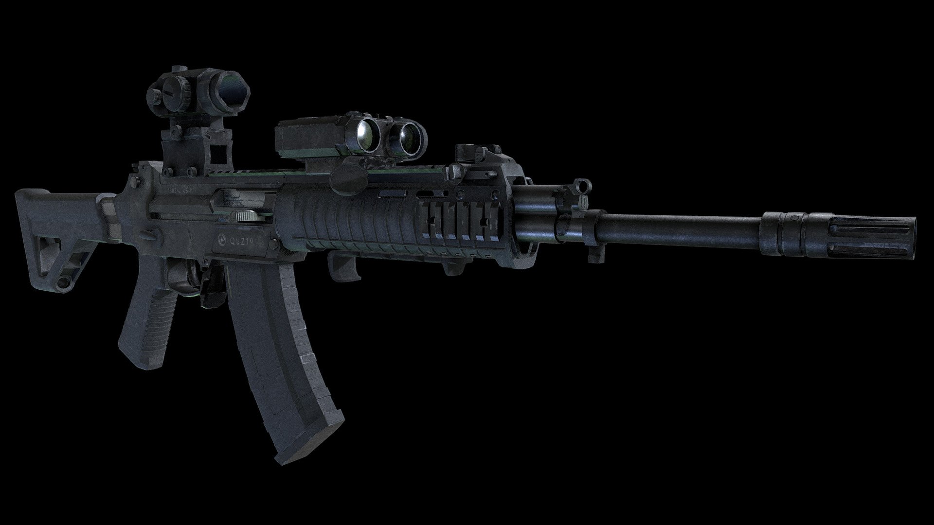 QBZ-191 modded - 3D model by Brahian SG (@Brahian_s_g) [0258543] - Sketchfab