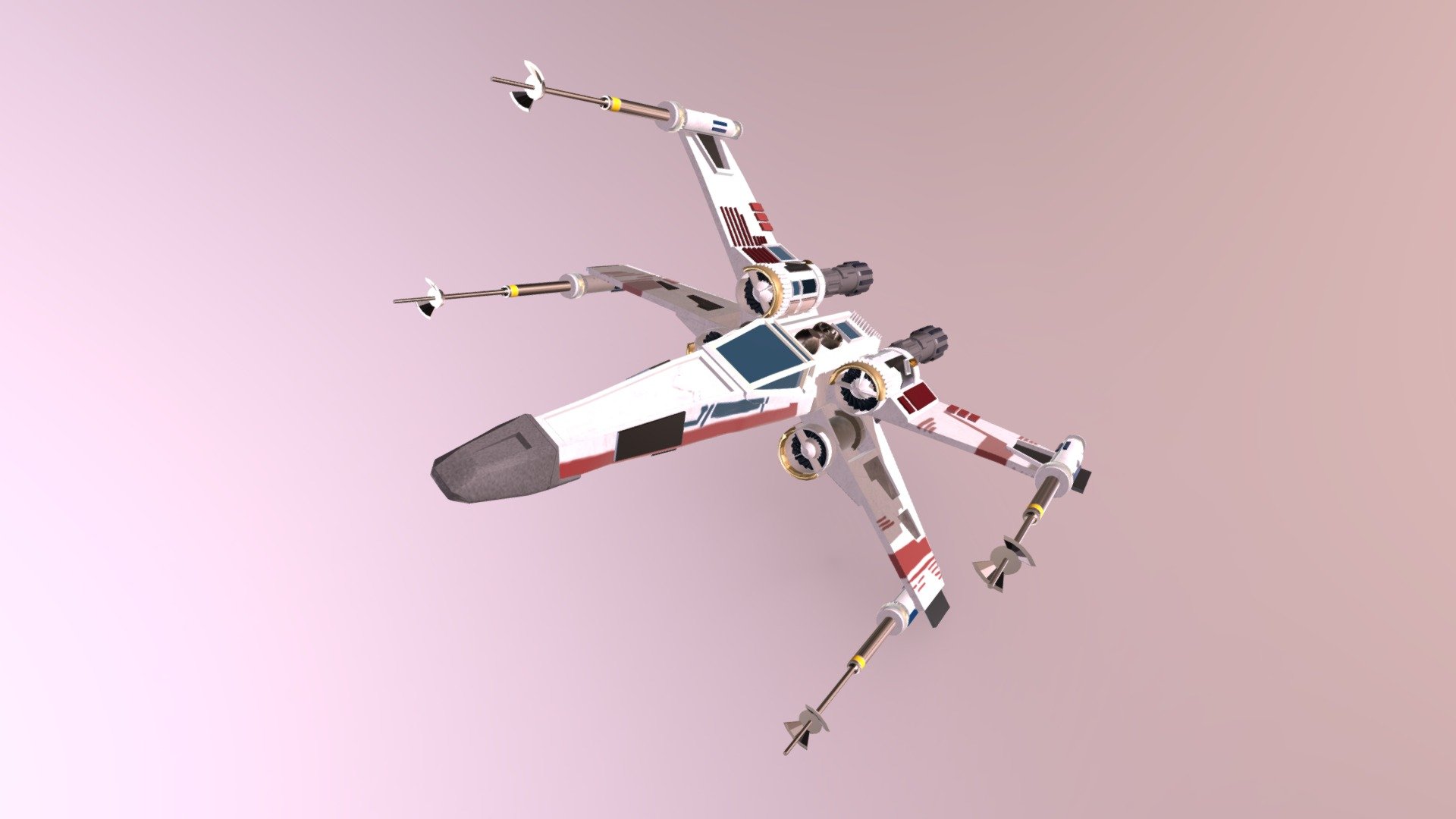 X-wing starfighter - 3D model by Stgo Design (@stgodesign) [0258fe8 ...