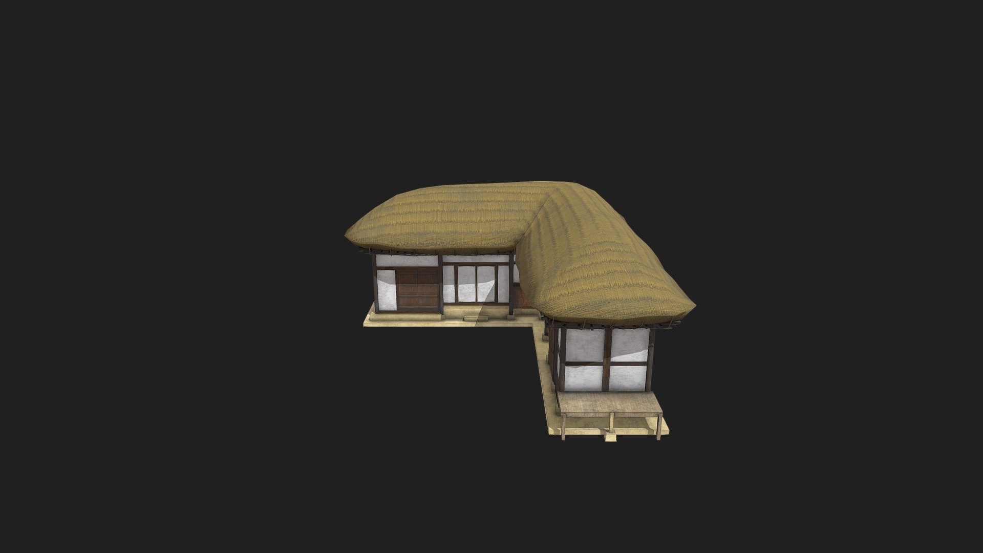 Korean Traditional House : Thatched_House_01 - Buy Royalty Free 3D ...