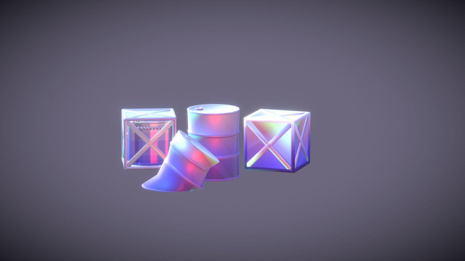 Assortment of factory objects - Indigo - 3D model by Indvigoaway ...