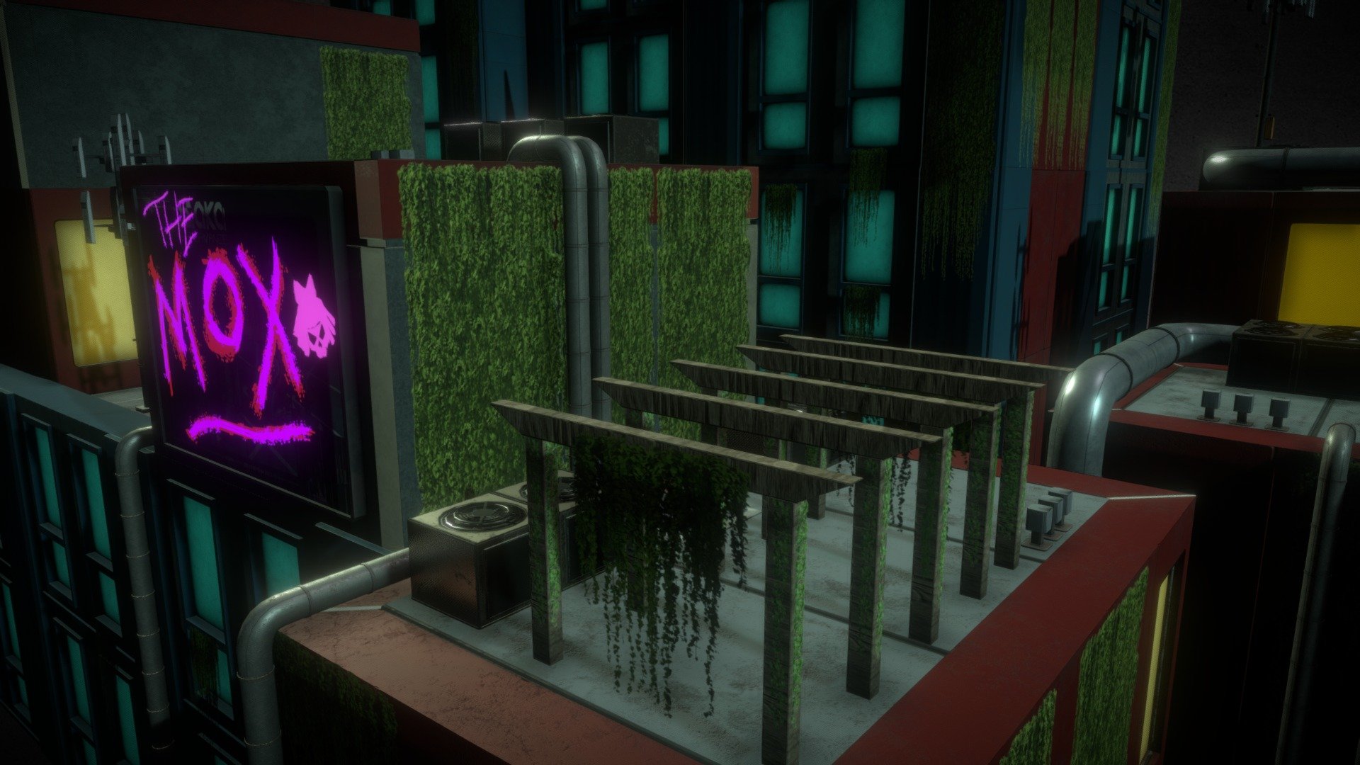 Cyberpunk Rooftops - 3D model by Juan Manuel Fernandez (@Potato211 ...