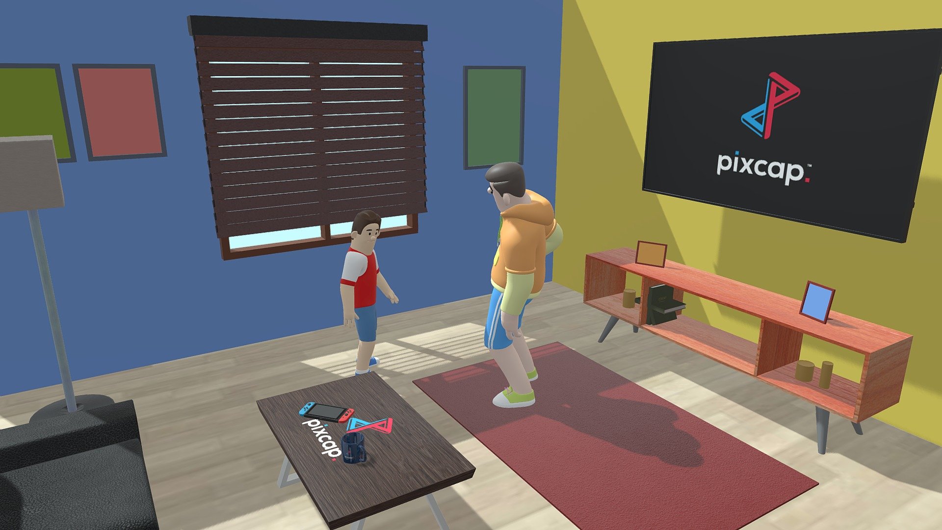 Looping Animated Conversation Between Man & Boy - 3D model by ...