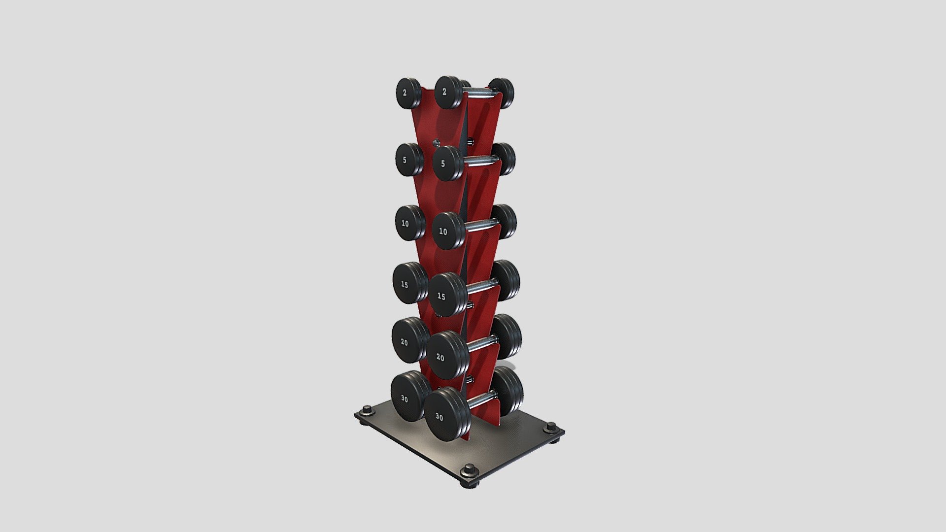 Vertical dumbbell rack - Buy Royalty Free 3D model by dragosburian ...