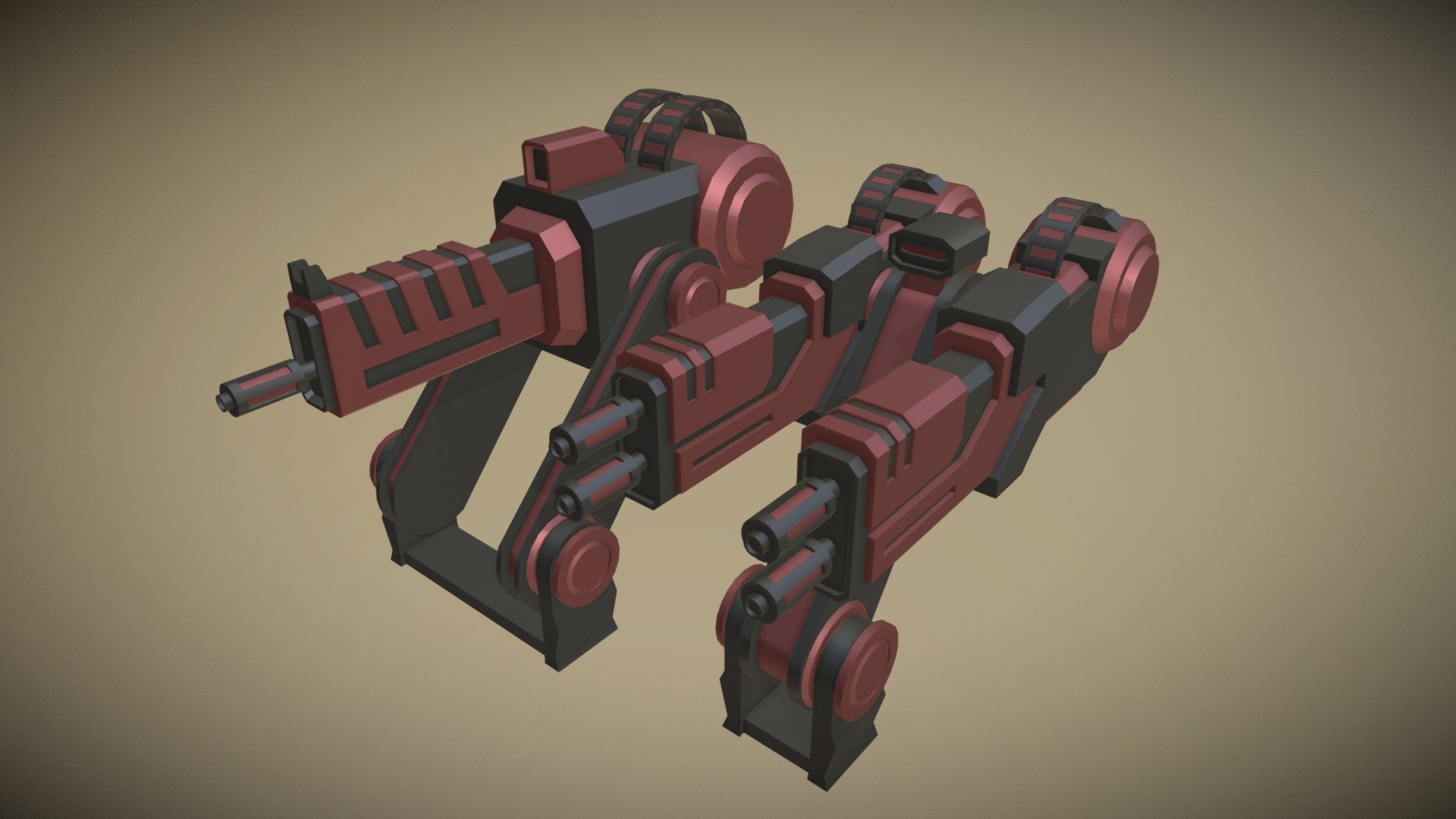 MG Turret - 3D model by Archibald Atienza (@Gr3enRan6er) [0264164 ...