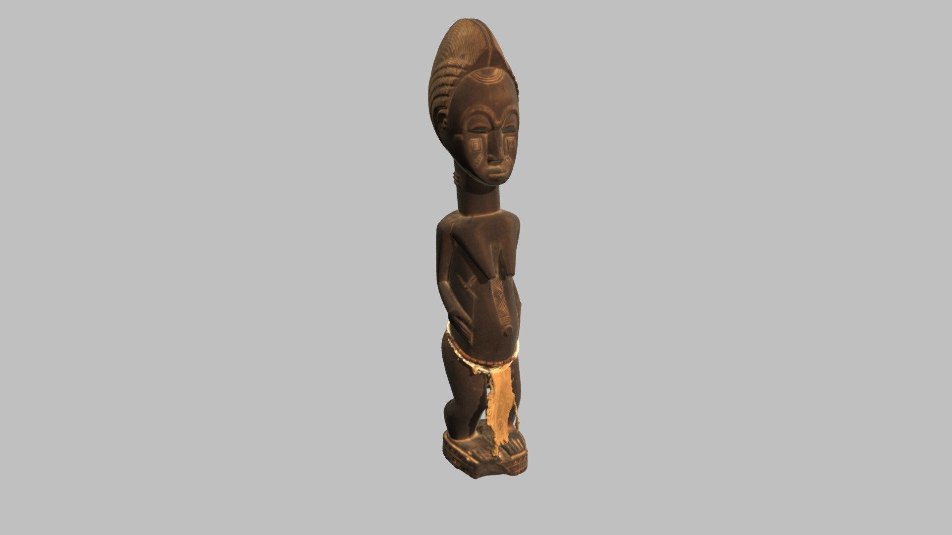 Baoulé Female Figure - Download Free 3D model by Grinnell College ...
