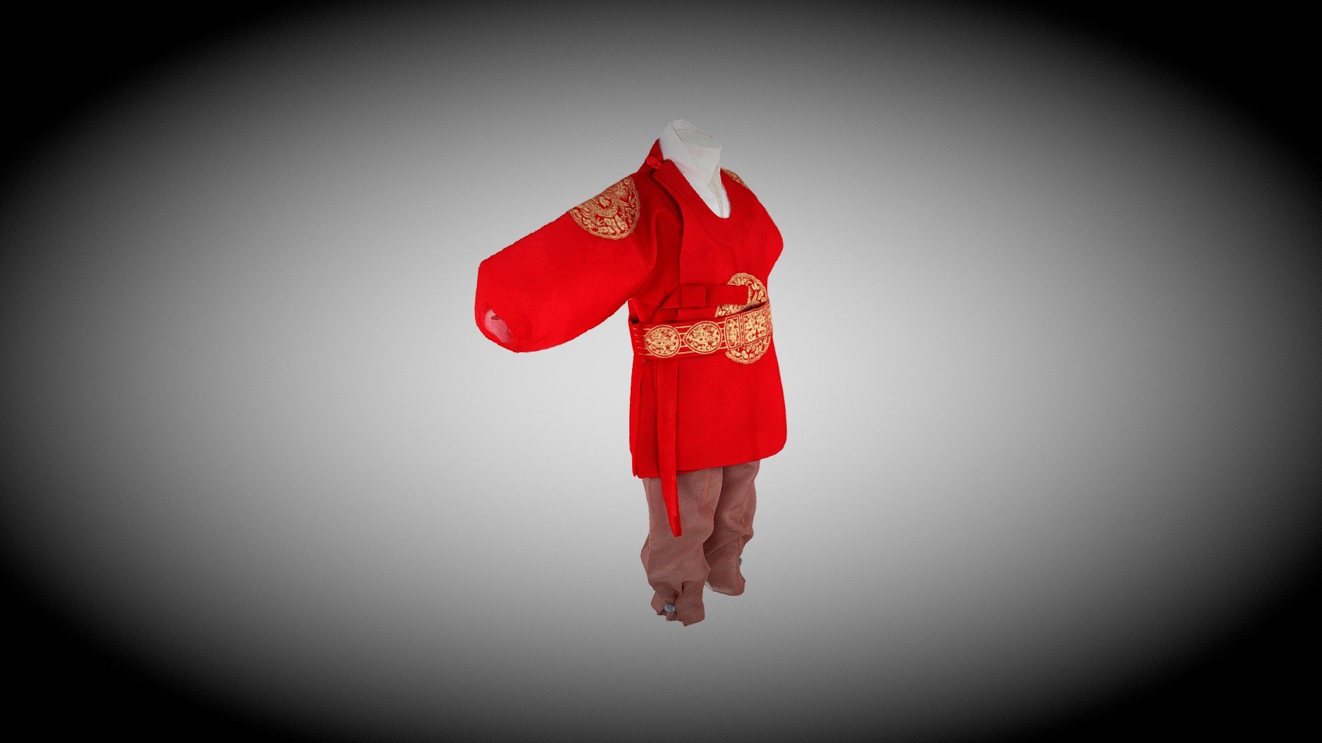 Boy's Crown Prince Gonryongpo Red Set Hanbok - Download Free 3D model ...