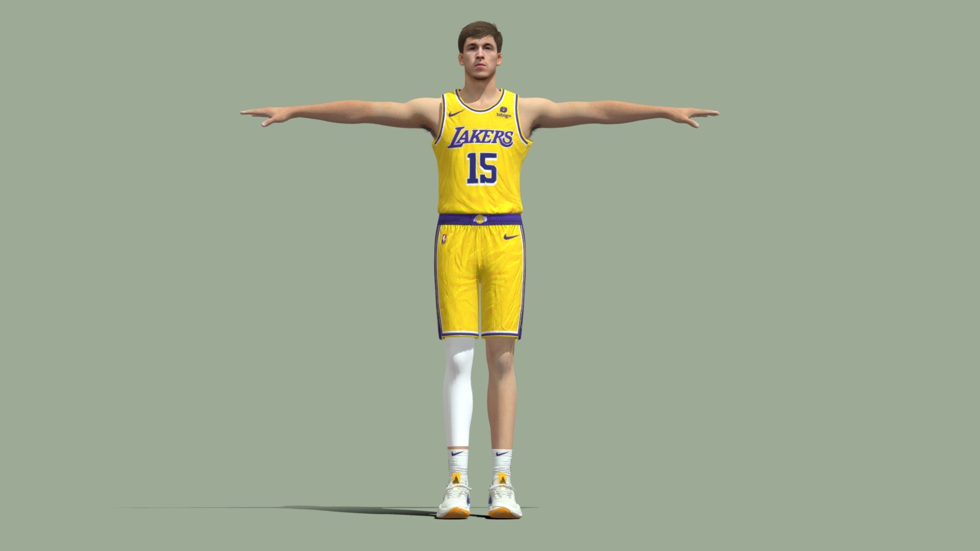 T-Pose rigged Austin Reaves Los Angeles Lakers - 3D model by 3dpassion ...