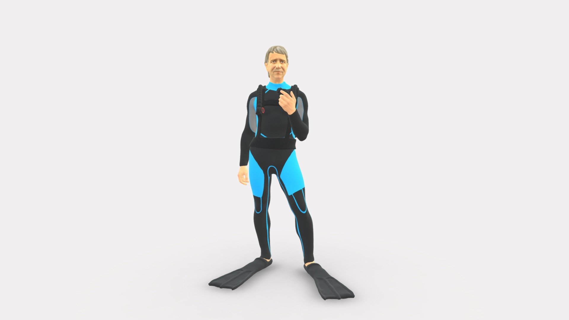 Man In Diving Suit 0119 - Buy Royalty Free 3D model by 3DFarm [0274e2f ...