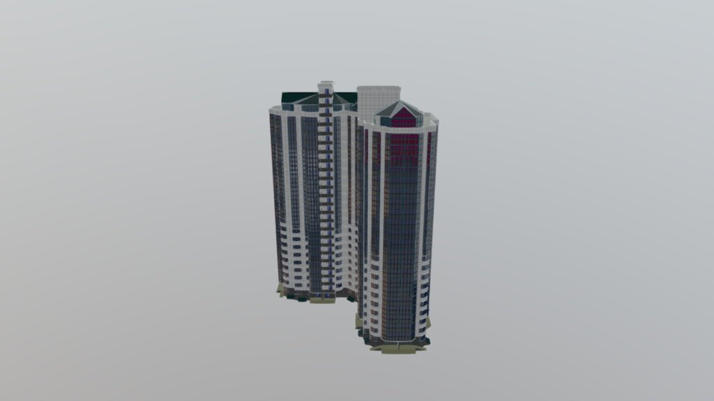 Residential complex "Admiral" Building 2 - 3D model by Aleksandr ...
