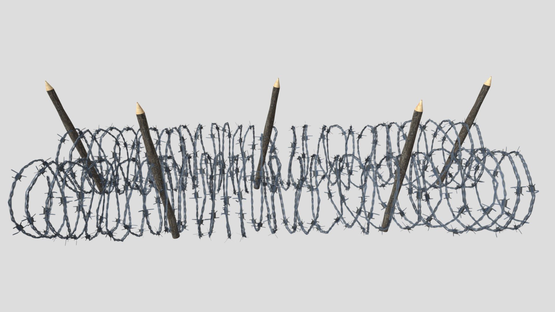 Lowpoly Barb Wire Obstacle 15 - Buy Royalty Free 3D model by ...