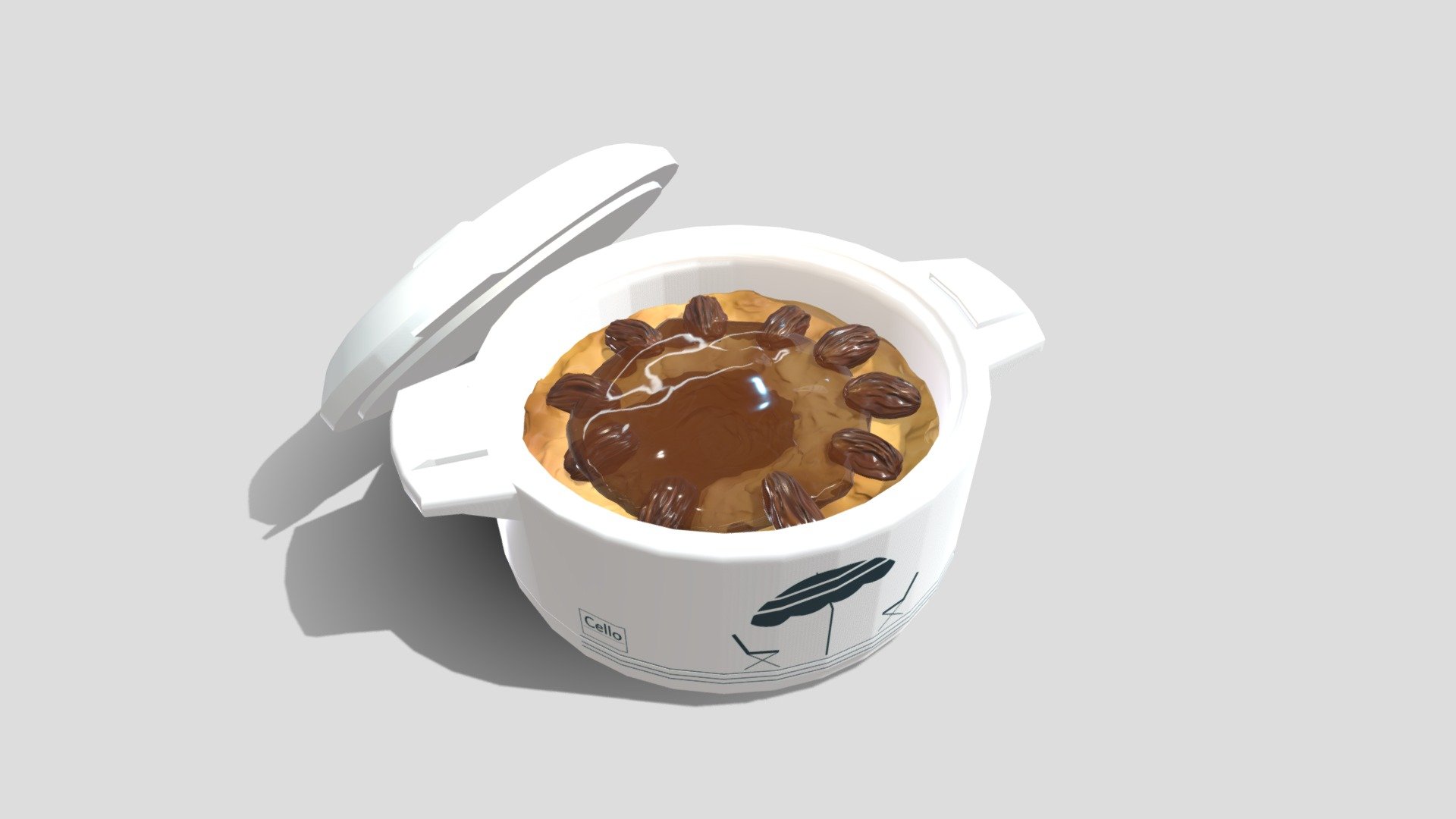 A traditional Saudi dish (Areeka). - 3D model by Hajar (@Hajar.98 ...
