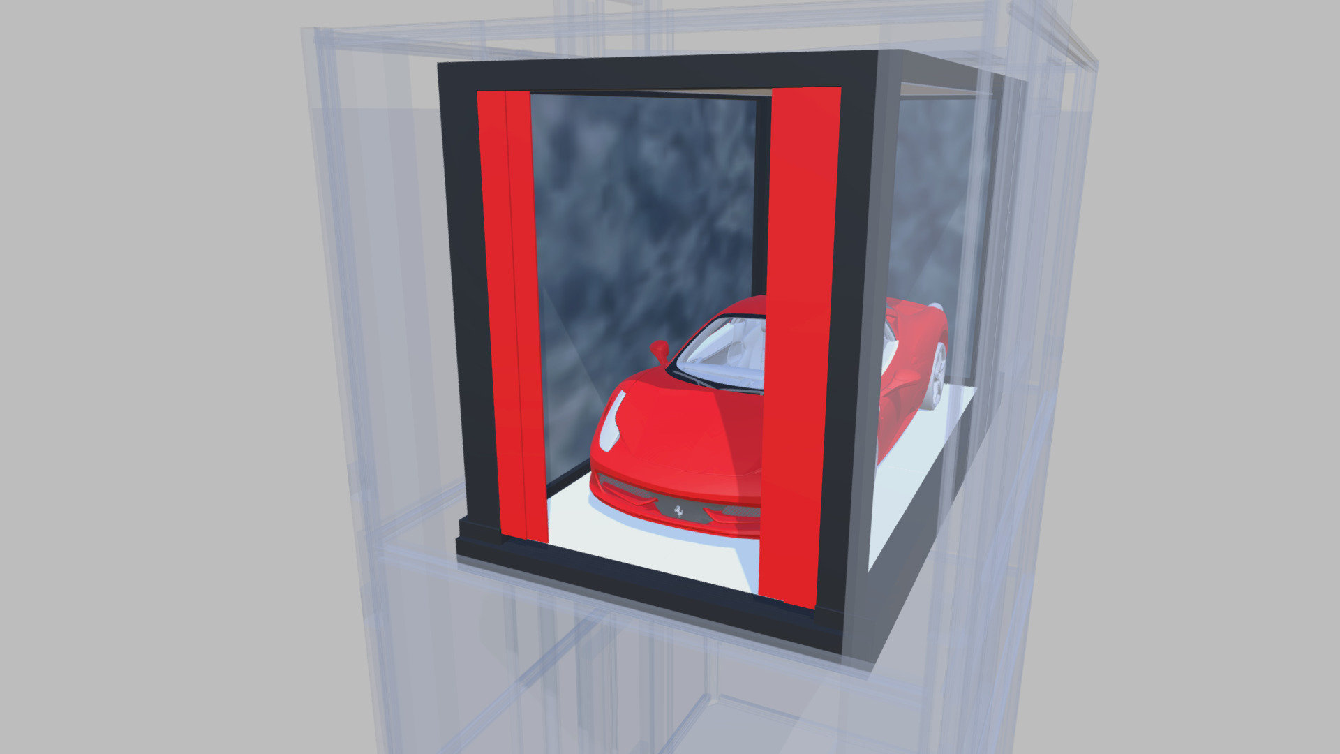 Car Elevator Wall (RITA - Marine Blue) - 3D model by kairoselevator ...