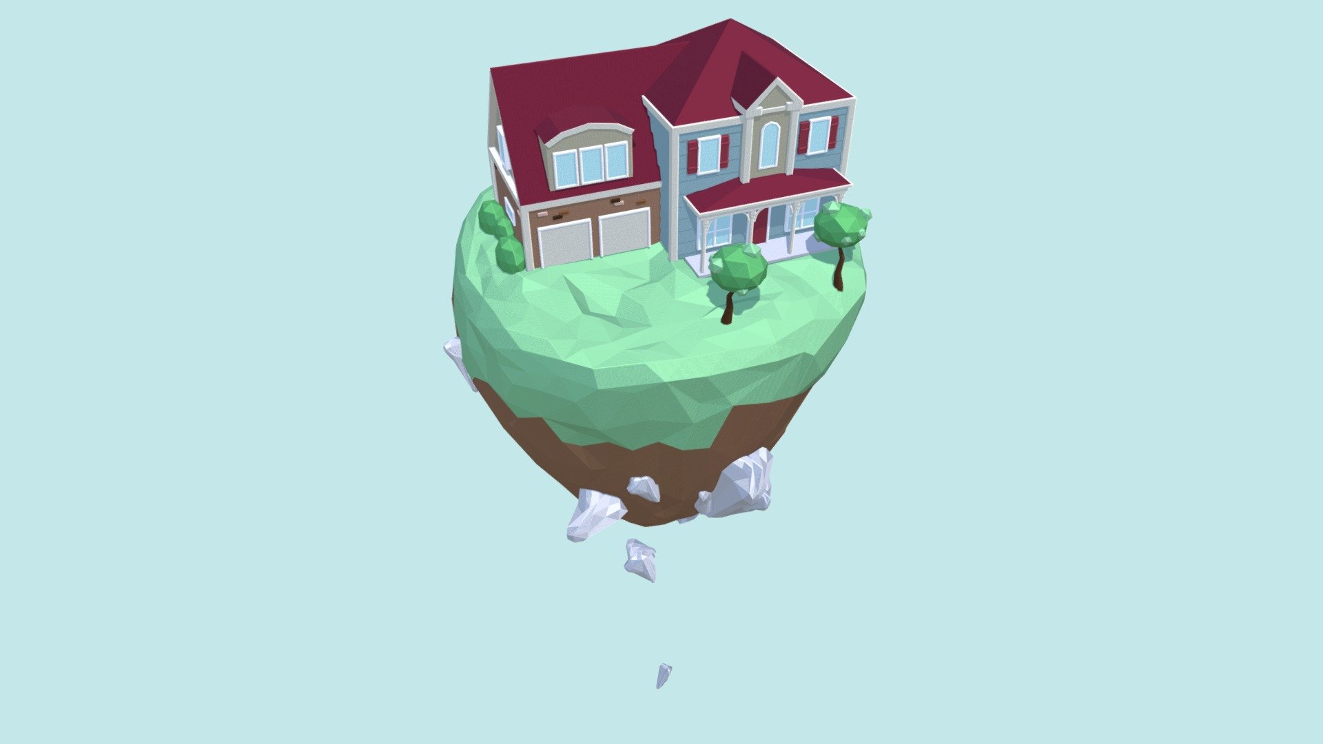 Lowpoly House - 3D model by rj.feagin [0281619] - Sketchfab