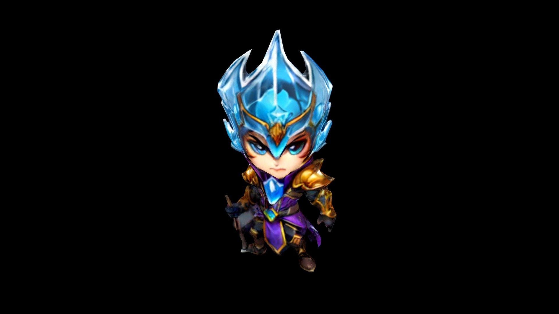 An illustration of a character with ice-themed a - Download Free 3D ...
