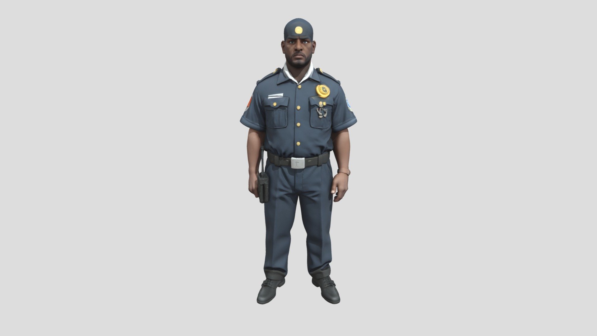 A black Prison warden - 3D model by MzeeKali [0289155] - Sketchfab