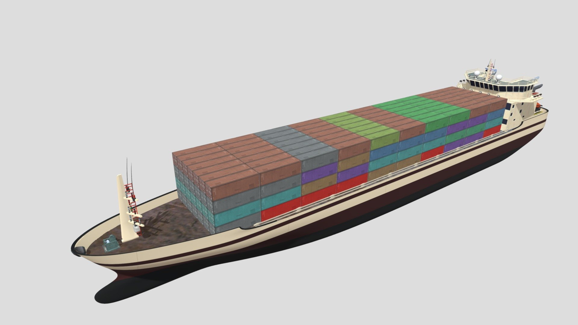 Container Ship 03 OBJ - Download Free 3D model by gogiart (@agt14032013) [0290a9b] - Sketchfab