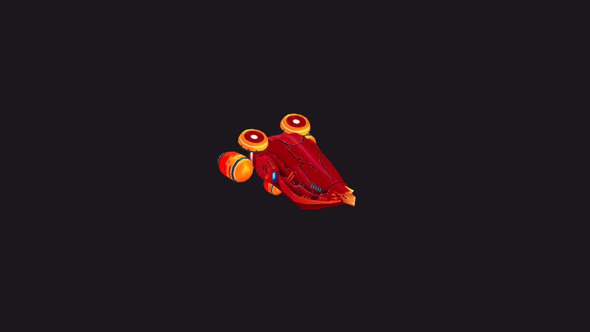 Spaceship red 1 - 3D model by Moogl [0297369] - Sketchfab