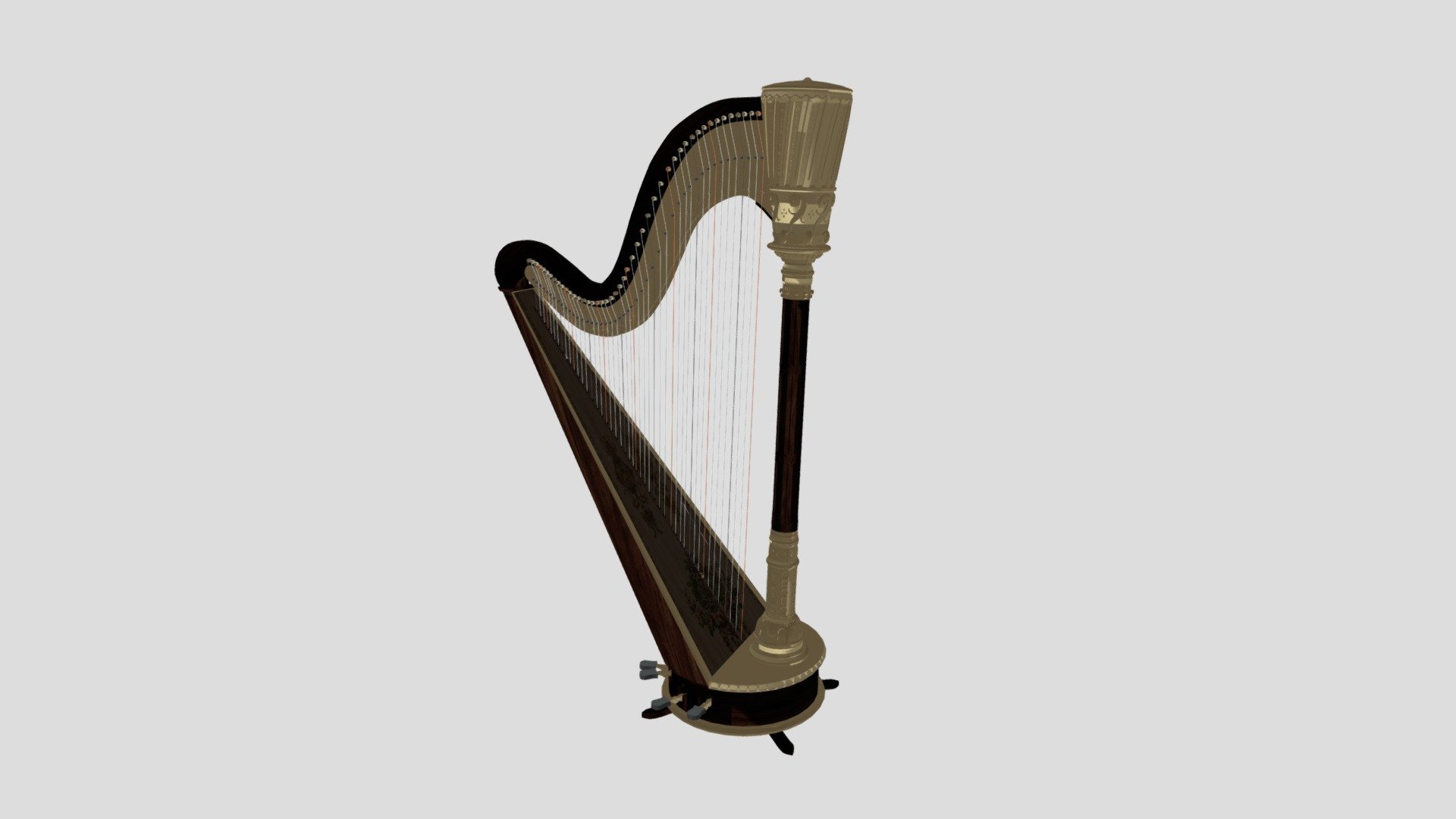 harp - Download Free 3D model by 3Dji [029f79d] - Sketchfab