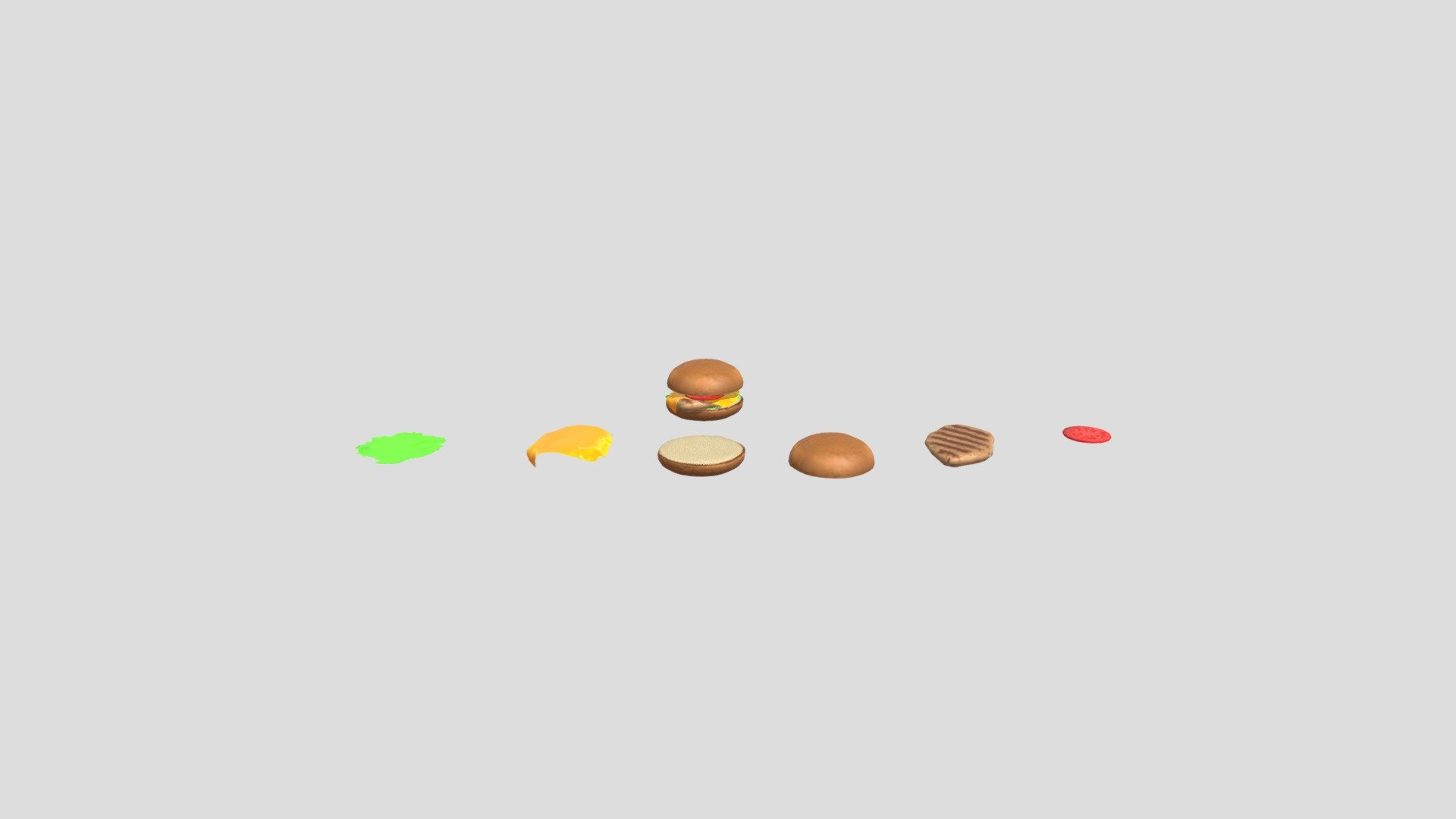 Chicken Burger - 3D model by jsaarelainen [02a135f] - Sketchfab