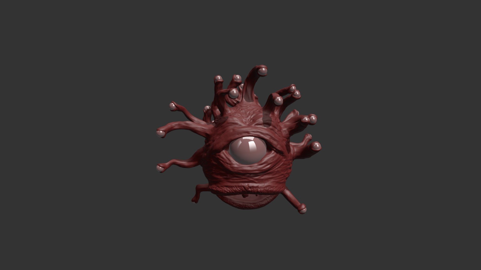 2018 06 Monster - Beholder - 3D model by praehist3d [02a1987] - Sketchfab