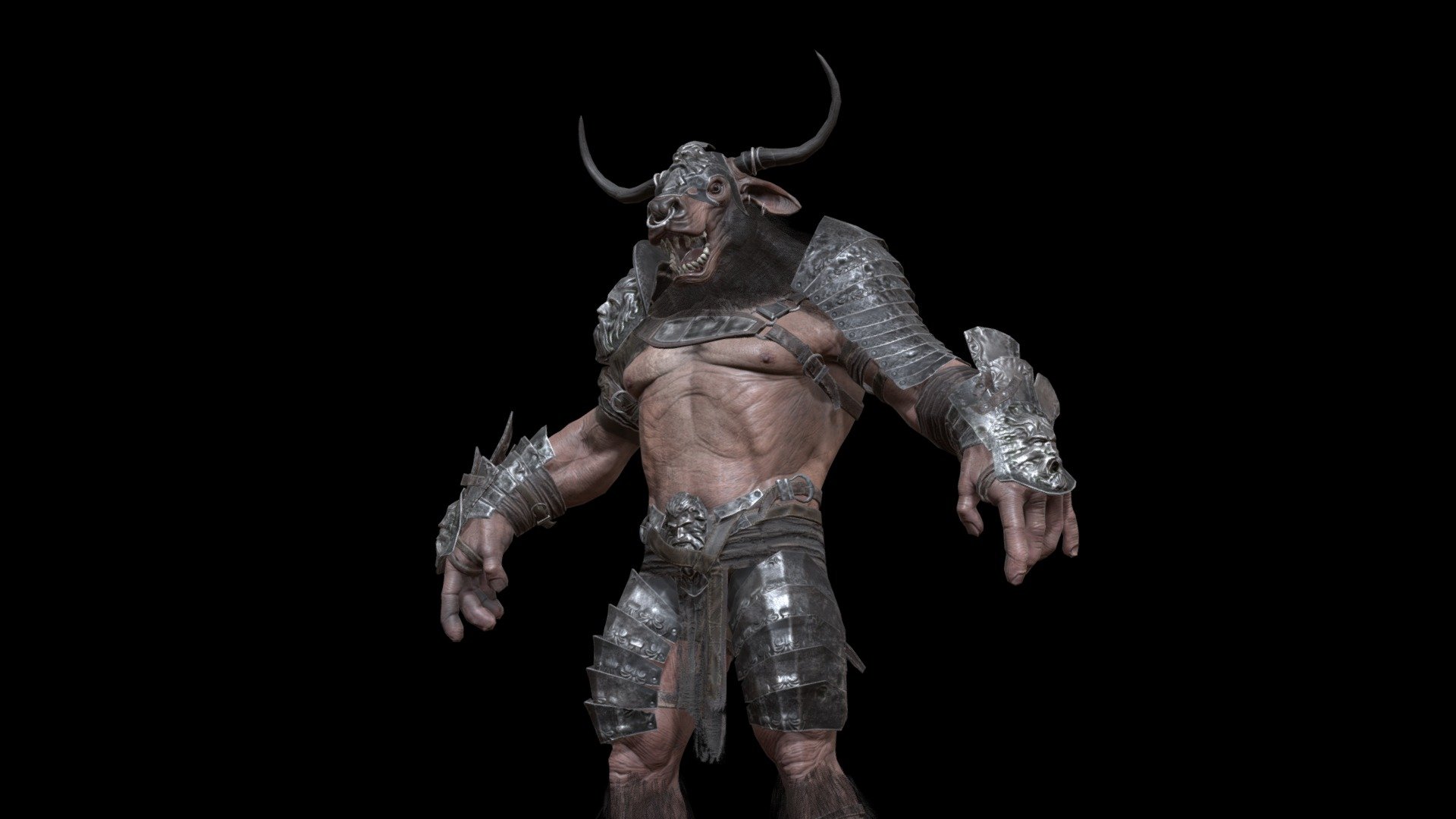 Minotaur - Buy Royalty Free 3D model by dremorn [02a4afd] - Sketchfab Store