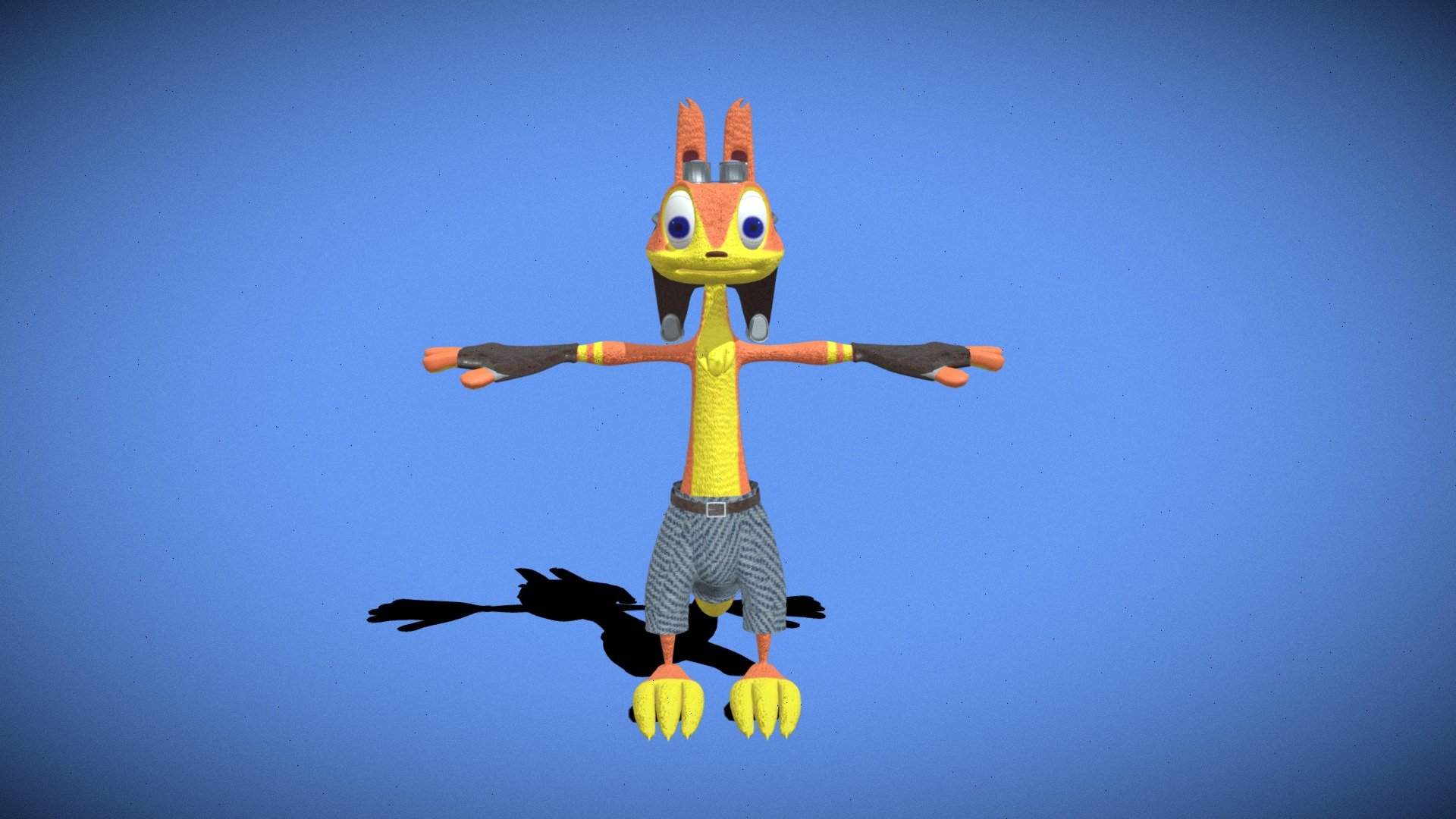 Textured and Painted Daxter with cloths - Download Free 3D model by ...