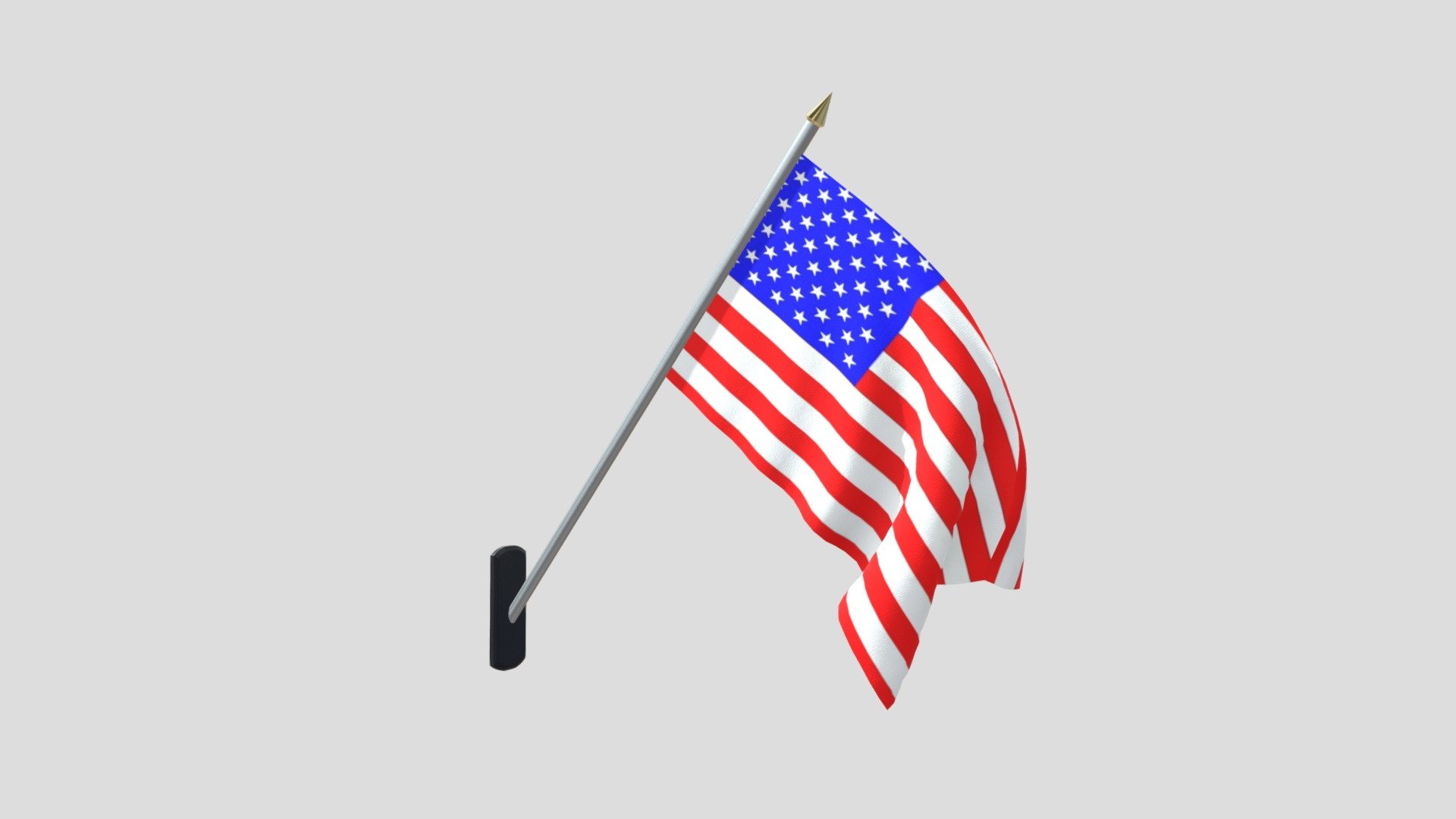 American Flag Pole - Buy Royalty Free 3D model by Brian Vagie ...