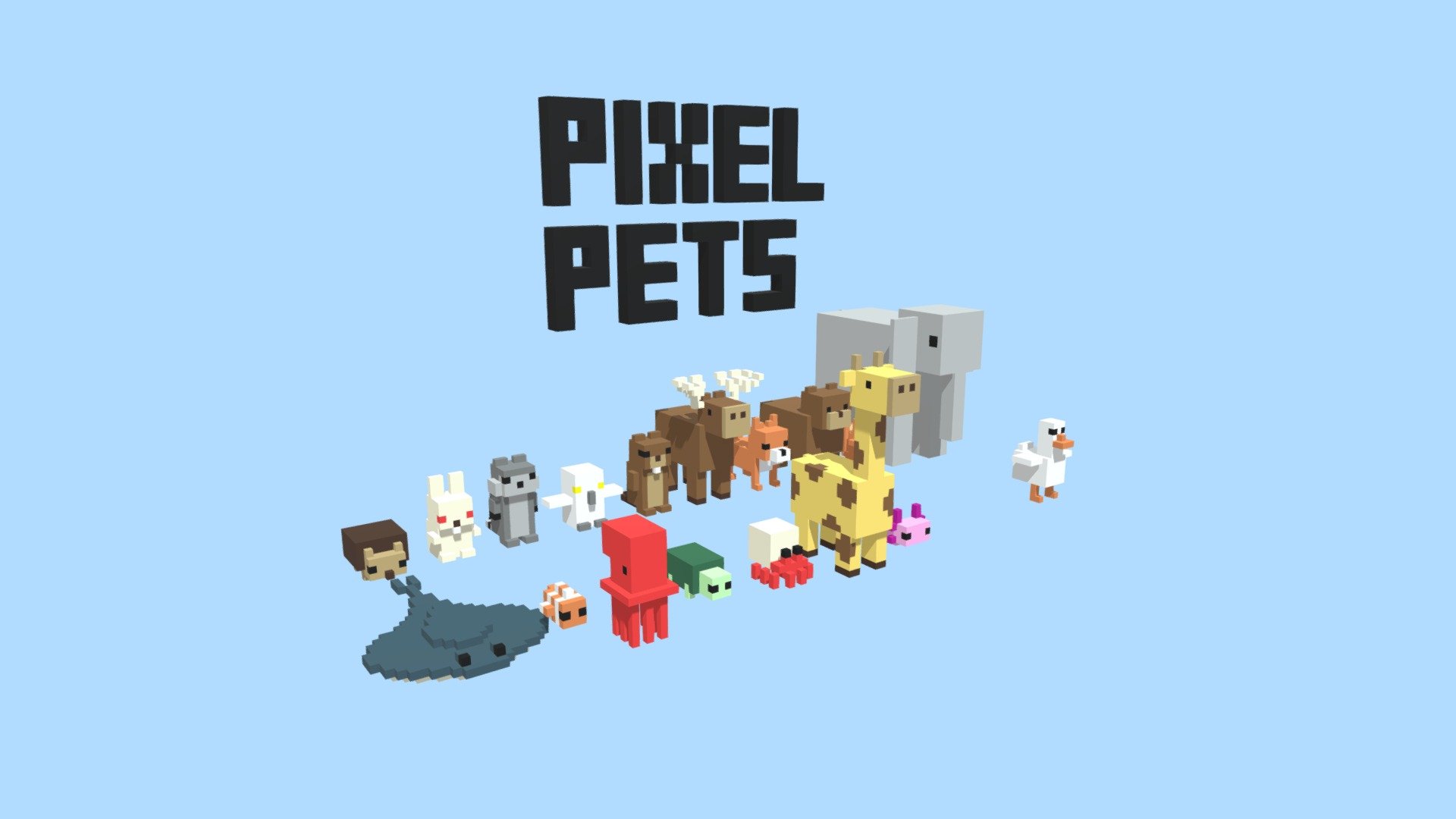 Pixel Pets - 3D model by Robin J (@ScoobSter_) [02a6433] - Sketchfab