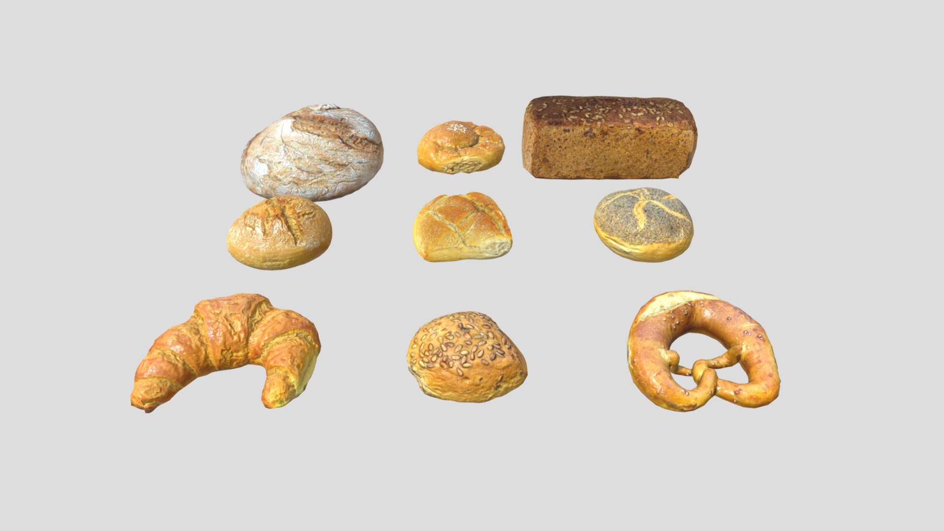 Bakery Products collection - Download Free 3D model by vertexgrocer ...