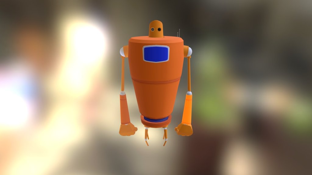 Orange Robot - 3D model by jamscobal [02aea92] - Sketchfab
