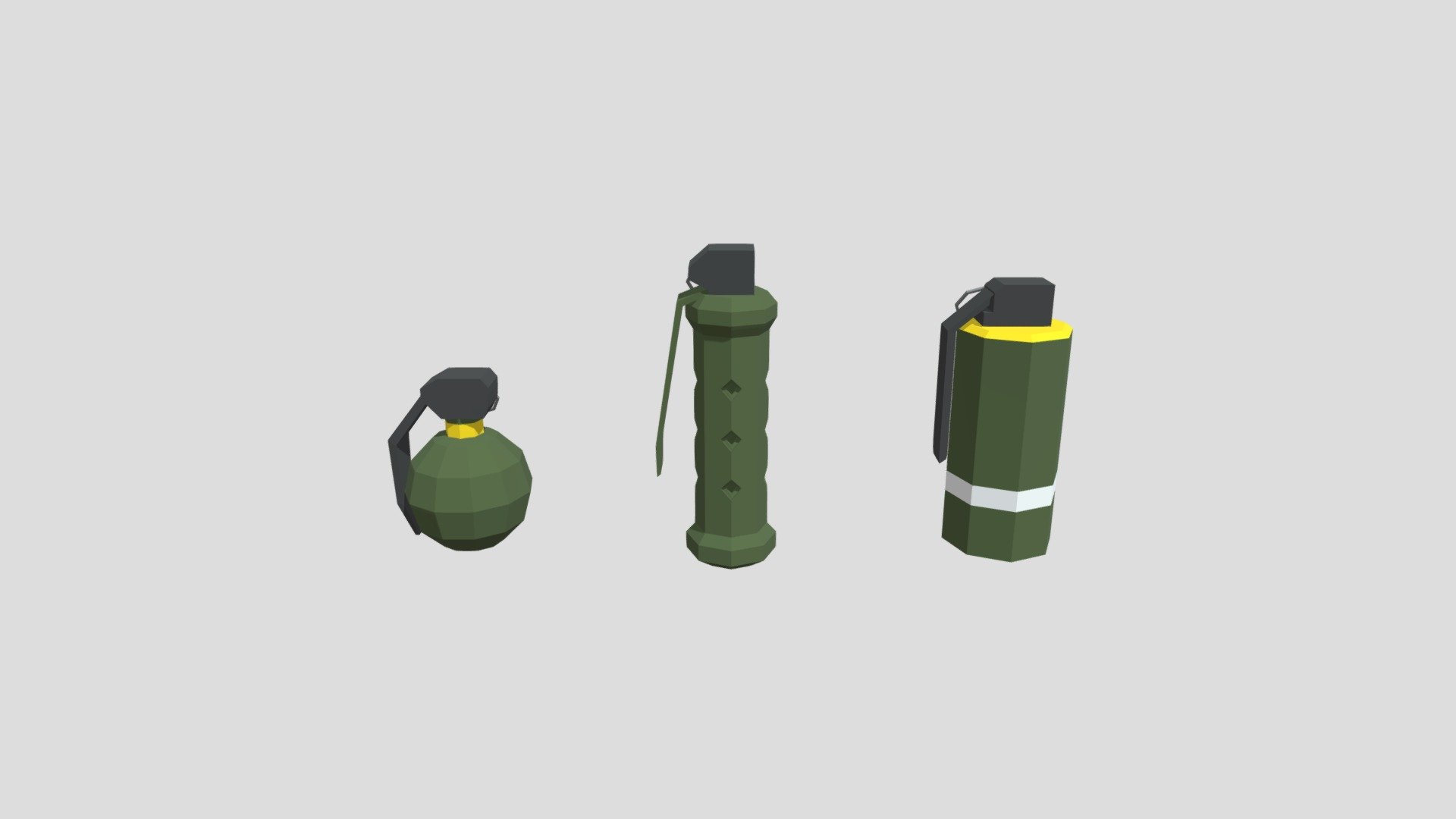 Дымовая шашка и Граната Глеба - Download Free 3D model by g37294482 ...