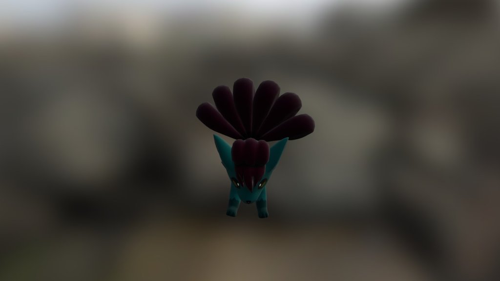 Coral-blue Vulpix - 3D model by Norasya [02b7a34] - Sketchfab