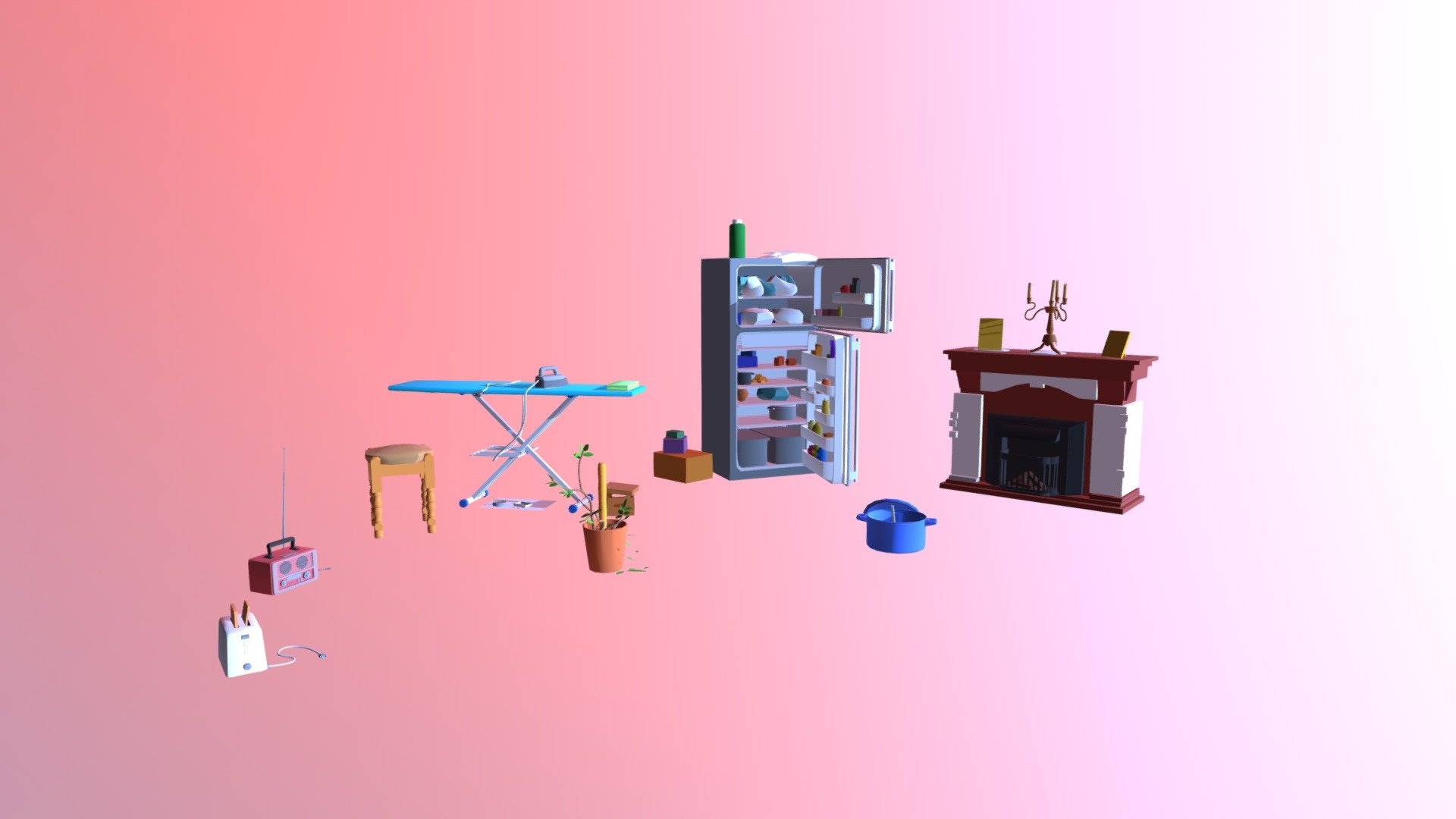 Tiny Household Props|Draft - 3D model by Hogdragen [02bbef4] - Sketchfab