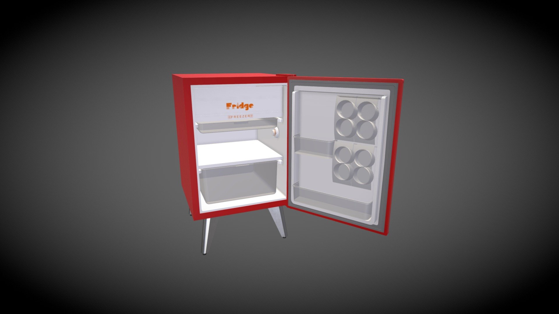 Red Mini Fridge - 3D model by Filipe Lopes (@filipeblopes) [02bd084 ...