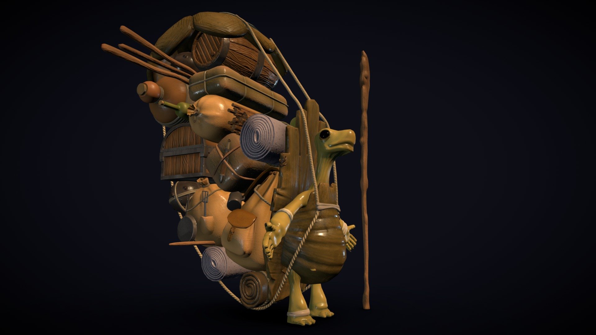 Stylized Traveller Turtle - 3D model by Malou De Paepe (@malou.de.paepe ...